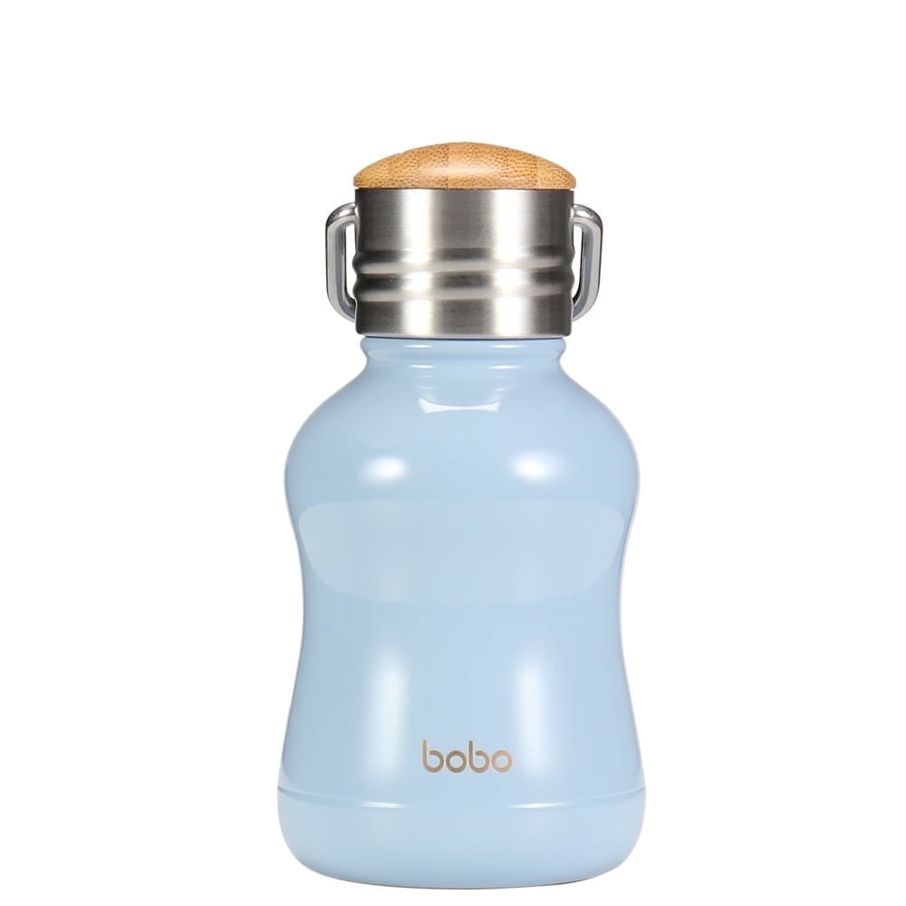 YOHKOH Mini Vacuum Insulated Water Bottle,Bamboo Lid,Stainless Steel ...