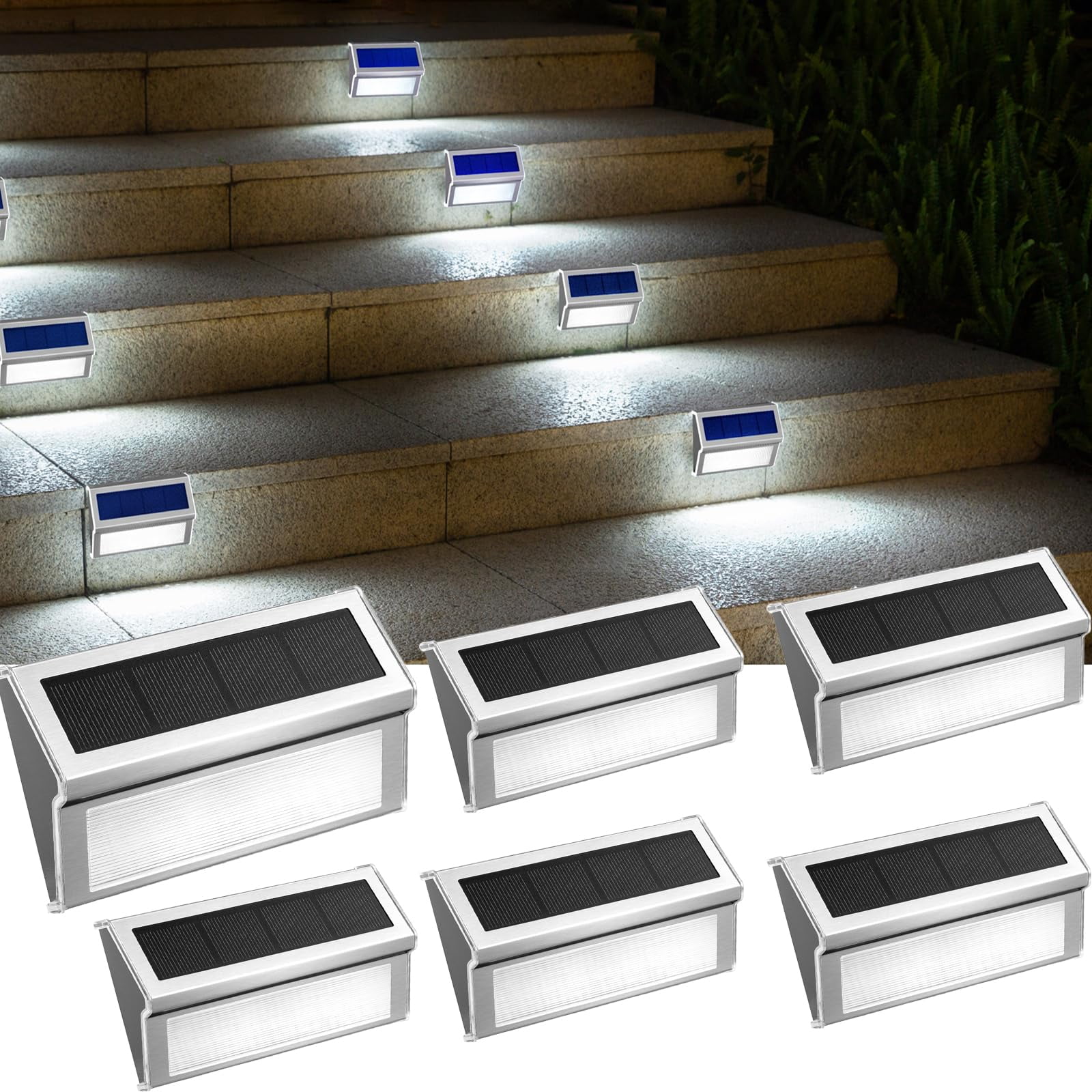 YOINGTAF Solar Deck Lights, Stainless Steel Material,Outdoor Garden ...