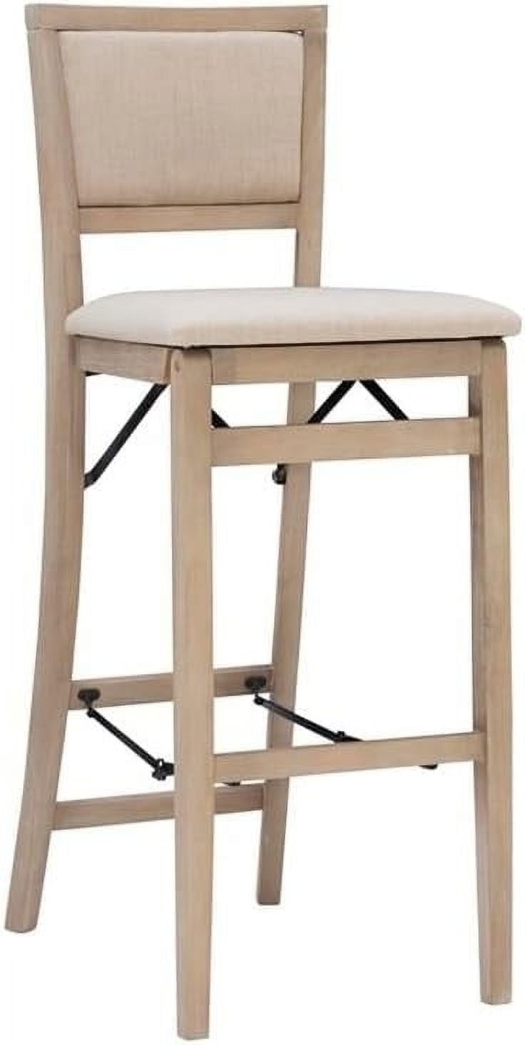 YOJFOTOOU. Keira Pad Back Wood Folding Bar Stool in Gray - Walmart.com