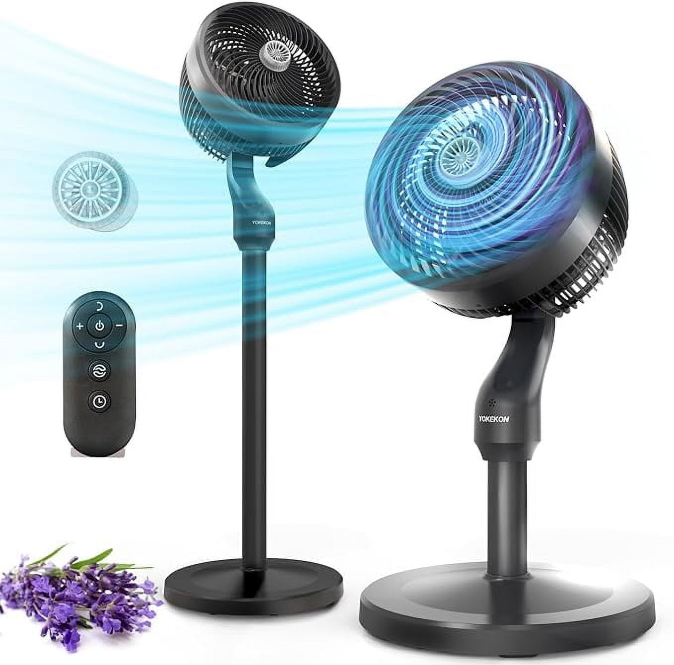 YOKEKON, Pedestal Fan to Tabletop Fan, 3D Oscillating Portable with ...