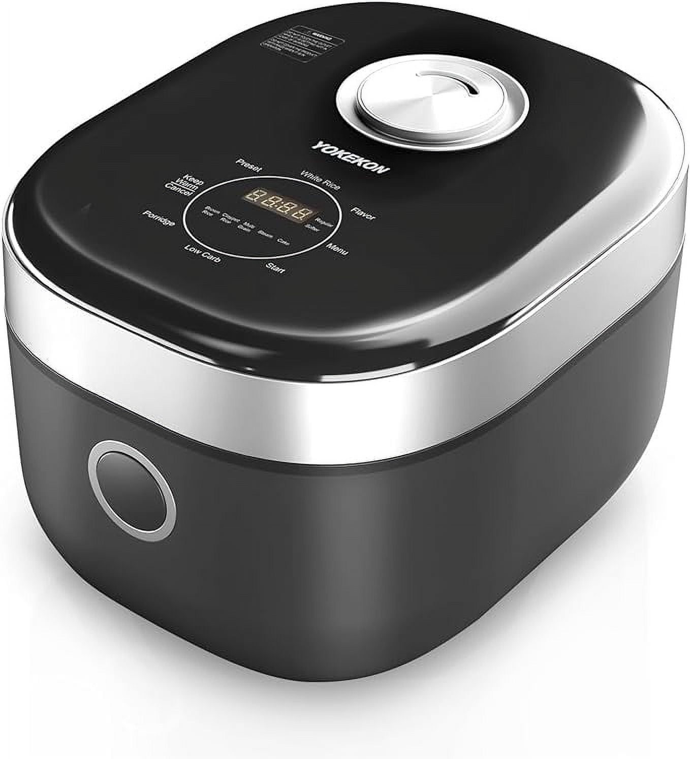 YOKEKON Rice Cooker Stainless Steel Inner Pot, 8 Cup Capacity, Low Carb ...