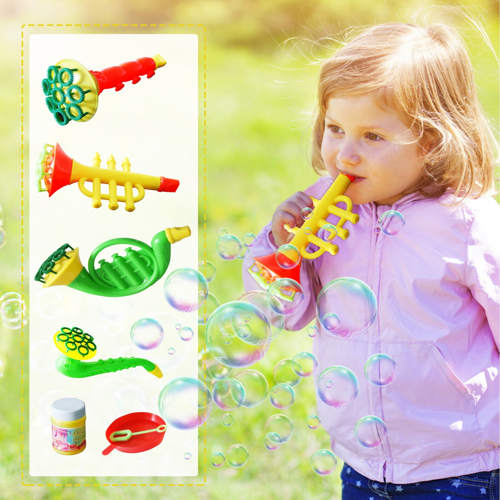 YOKIUYI Water Blowing Toys Bubble Soap Blower Outdoor Kids Child With ...