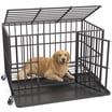 "Aixvx 48"" Heavy Duty Dog Crate, Indestructible Steel, Double Door, XL ...