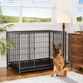 YOKWOK 48 Inch Heavy Duty Wire Dog Crate for Large Dogs, Indestructible ...
