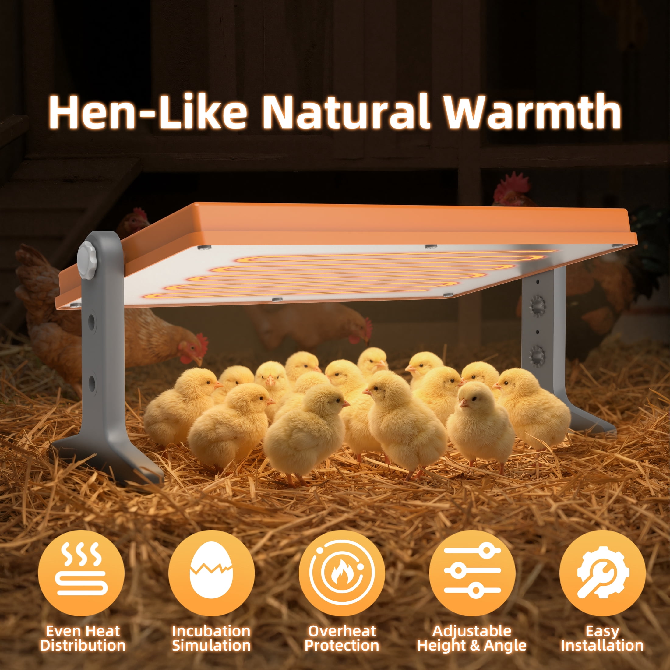 YOKWOK Brooder Heater for Chicks, 50W Chicken Brooder Heating Plate ...