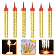 Sparkling Party Candles, 8 Ct, Sparklers 4 gold and 4 Silver, Cake ...