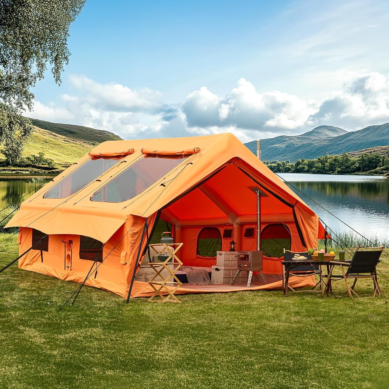 EROMMY Inflatable Tent - Large Capacity, High-Quality Oxford Fabric ...