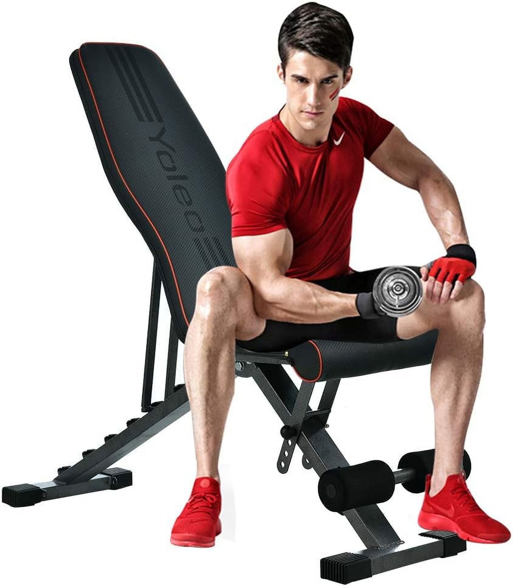 YOLEO Adjustable Weight Bench, Foldable Full Body Workout Benches ...