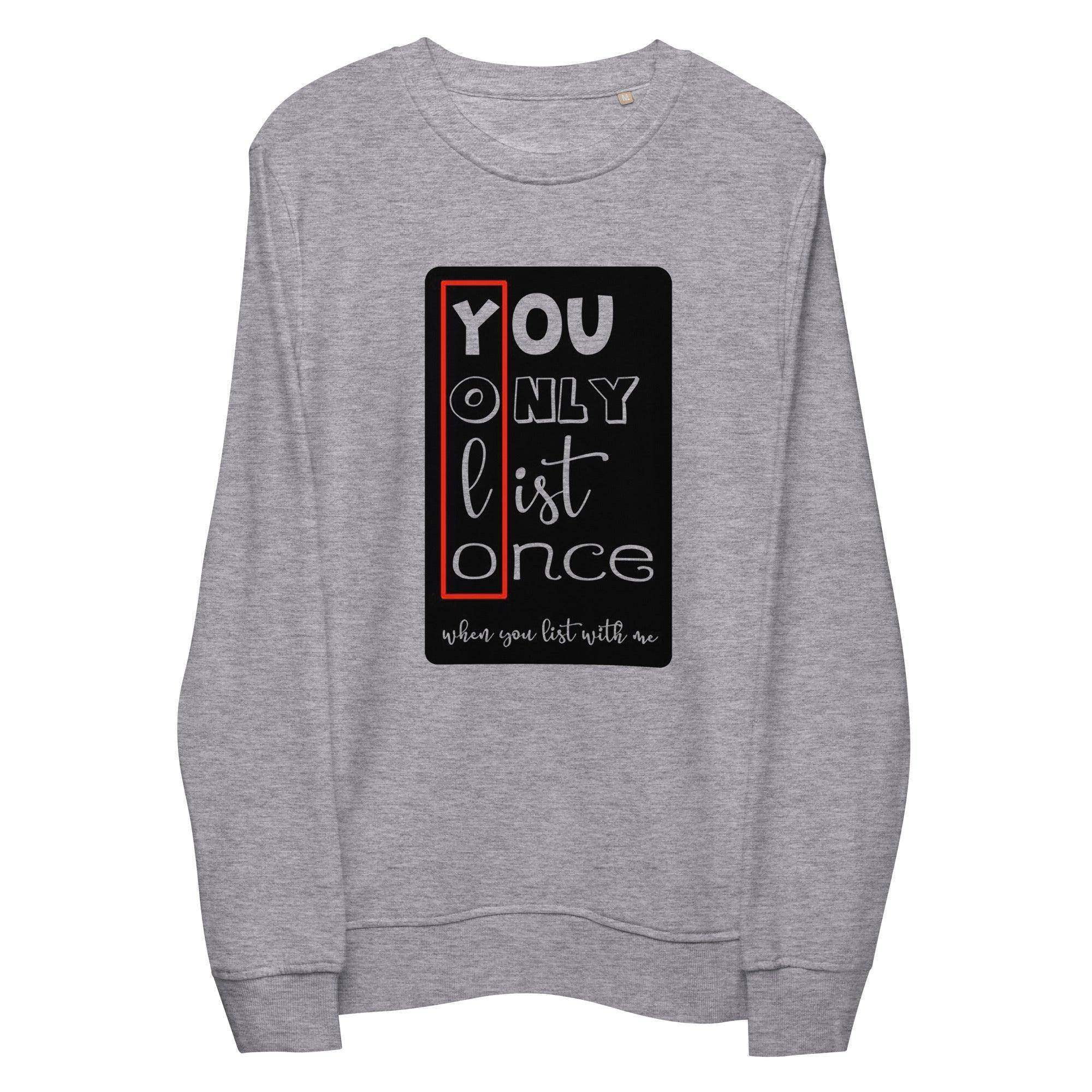 YOLO | You Only List Once Sweatshirt - Walmart.com