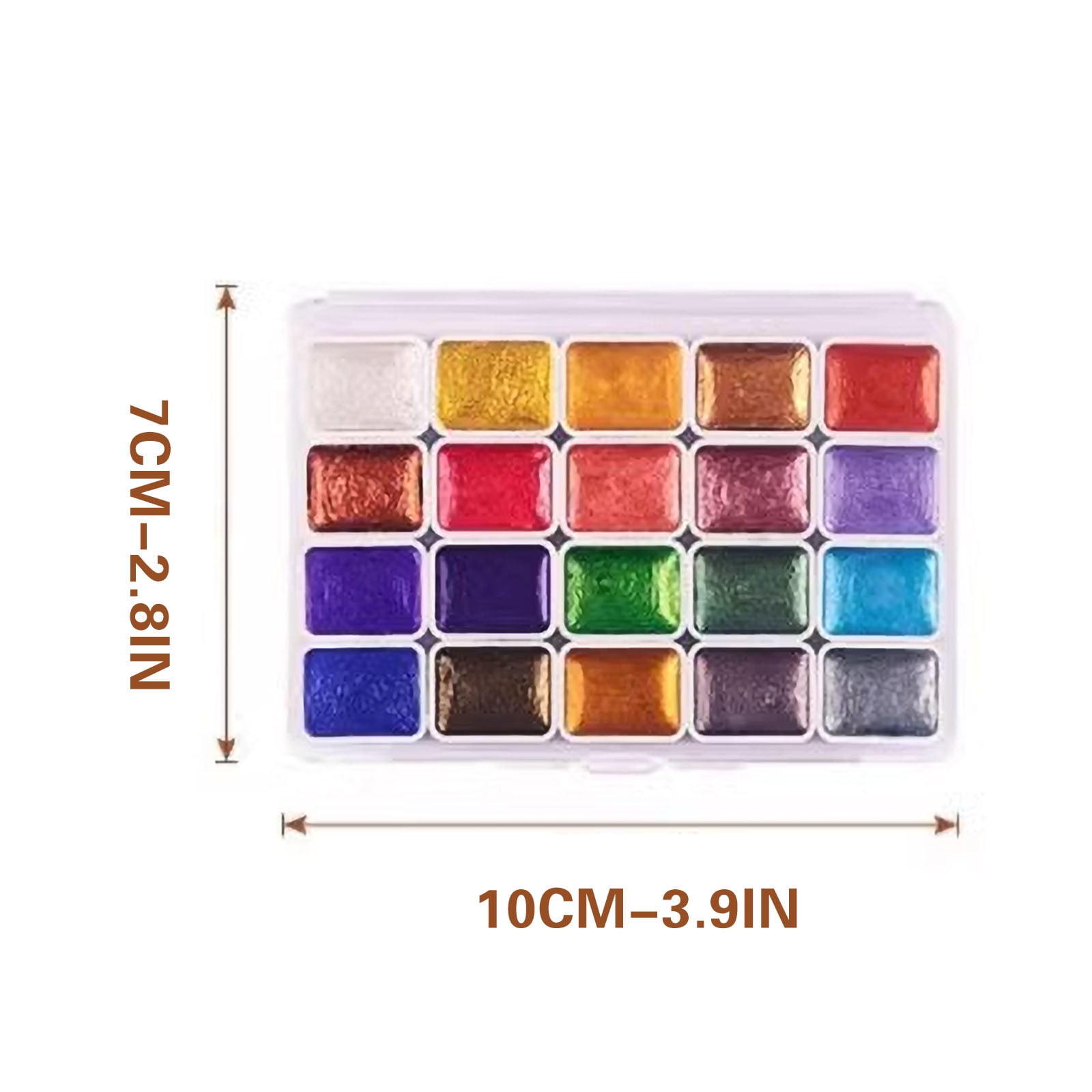 YOLOKE 20 Colors Watercolor Painting Set, Glitter Watercolour Solid ...
