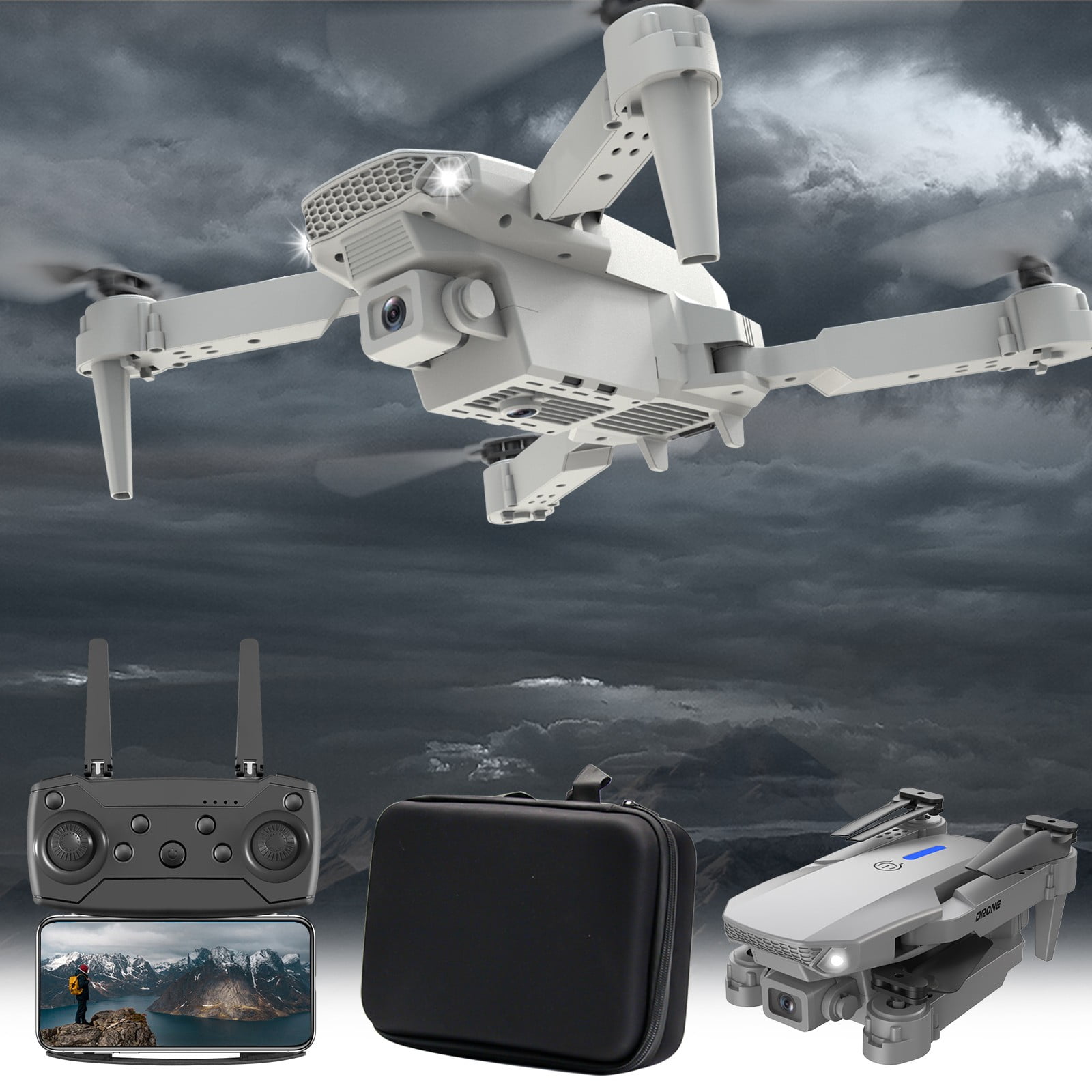 YOLOKE Drone with 1080P Camera for Adults Beginners Kids, Foldable RC ...
