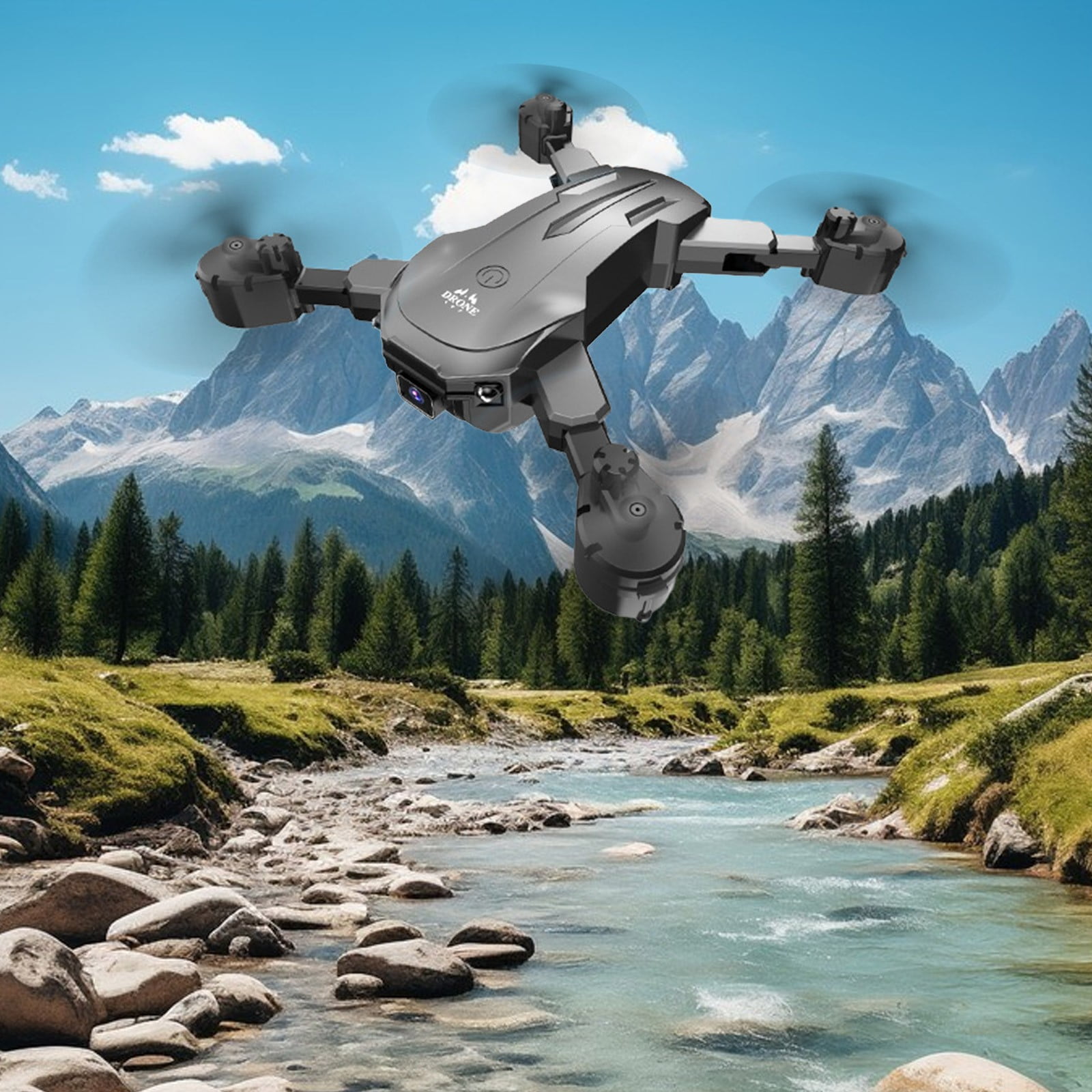 YOLOKE Drone With 4K HD Camera Altitude Hold Mode Foldable RC Drone,VR ...
