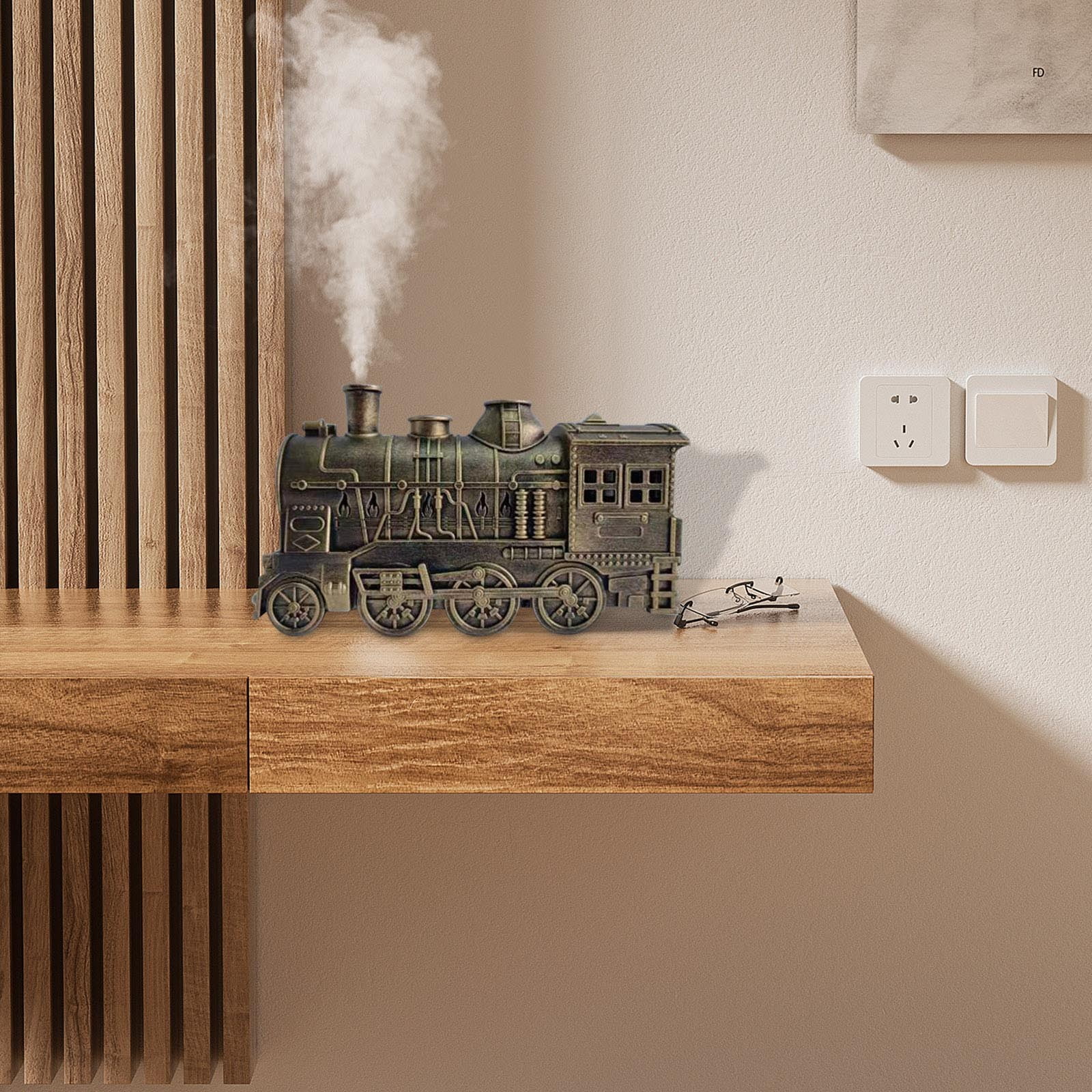 YOLOKE Essential Oil Diffuser for Home 300ml, Train Shape Aromatherapy ...