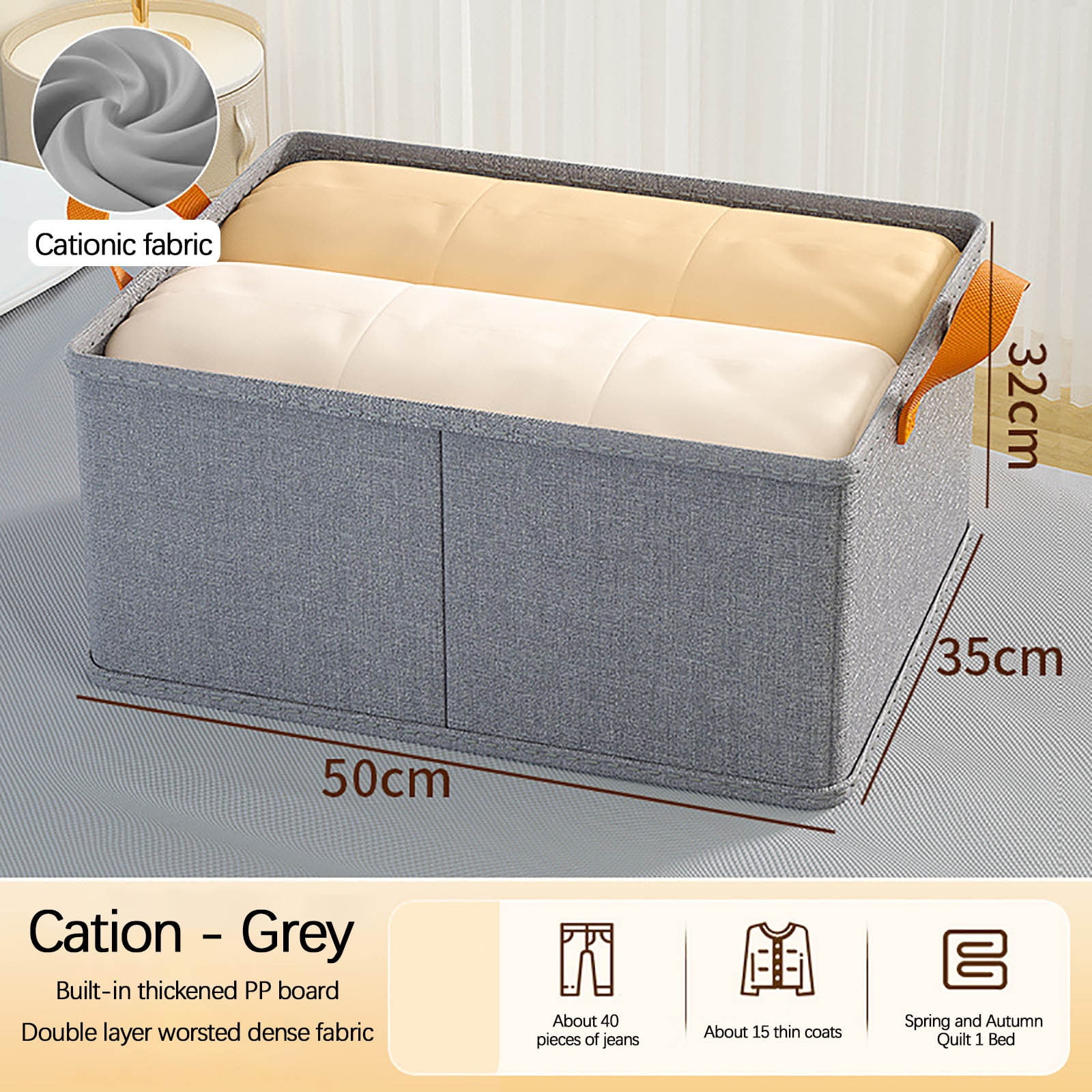 YOLOKE Foldable Closet Storage Box - Clothes and Pants Organizer Basket ...