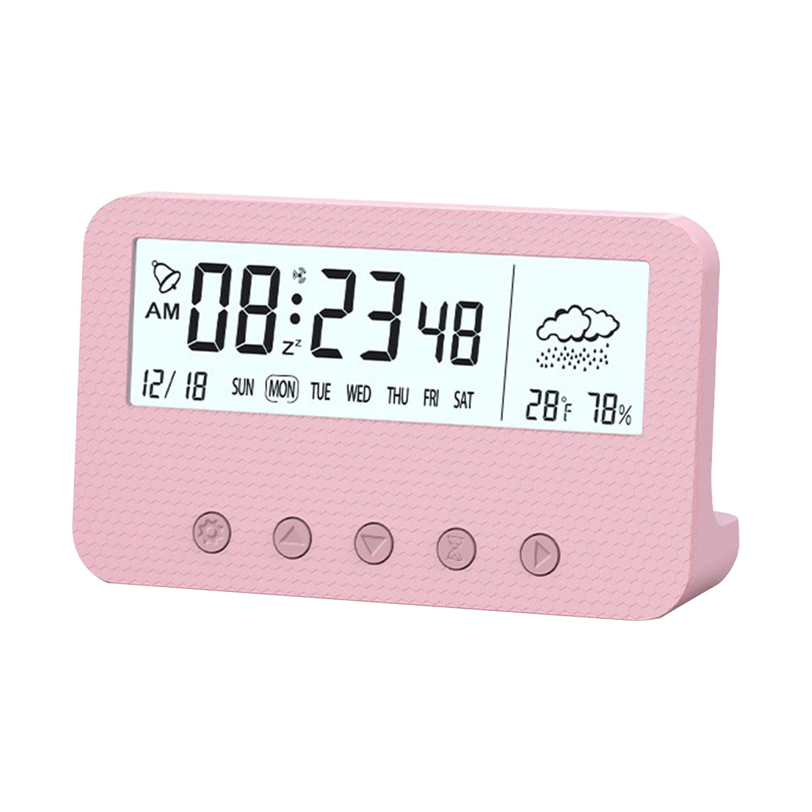 YOLOKE LED Digital Alarm Clock with Stereo Display, Snooze Function, 12/24 Hour Format, and ...
