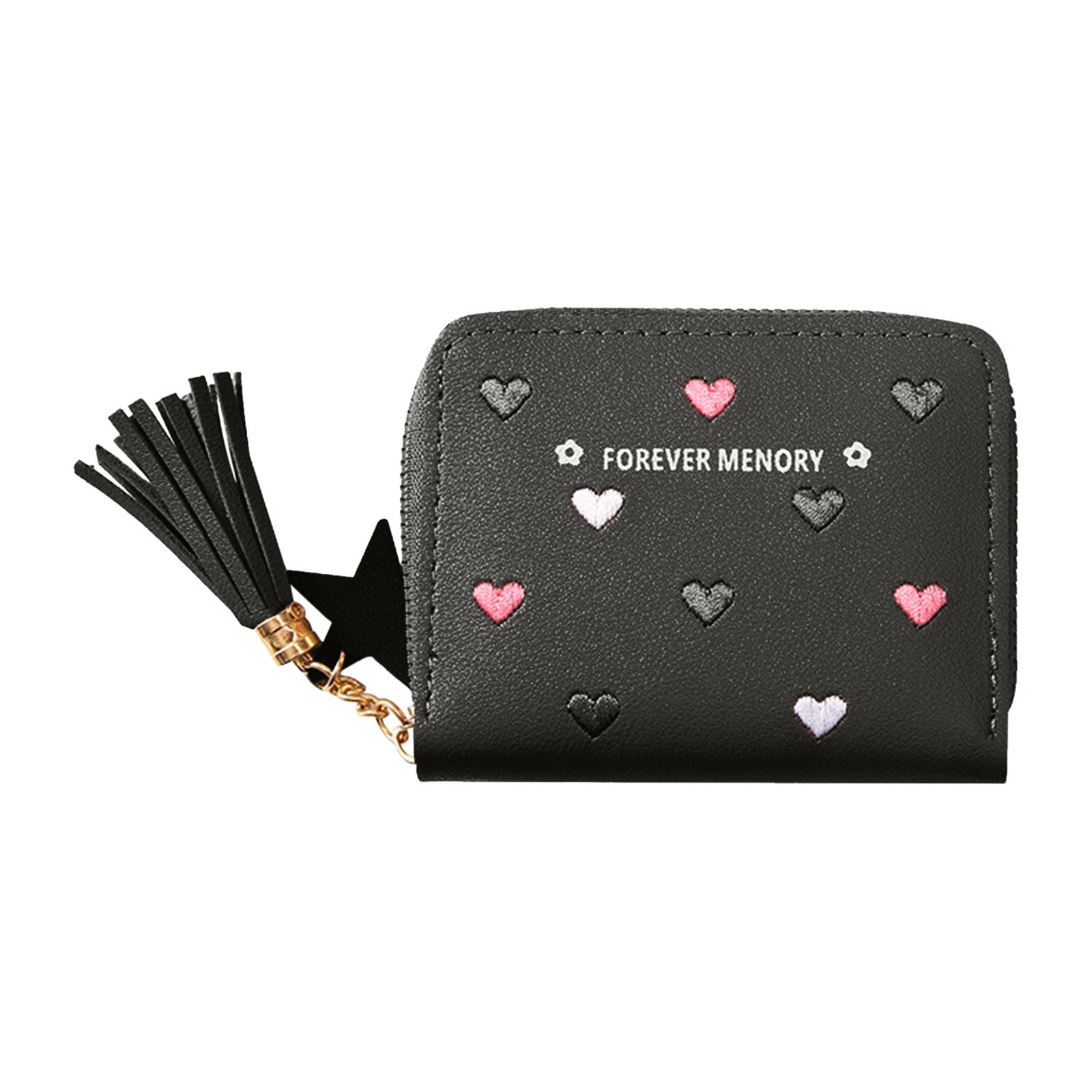 YOLOKE Ladies Purse Wallet with Star Pendant, Leather Purse with Card ...