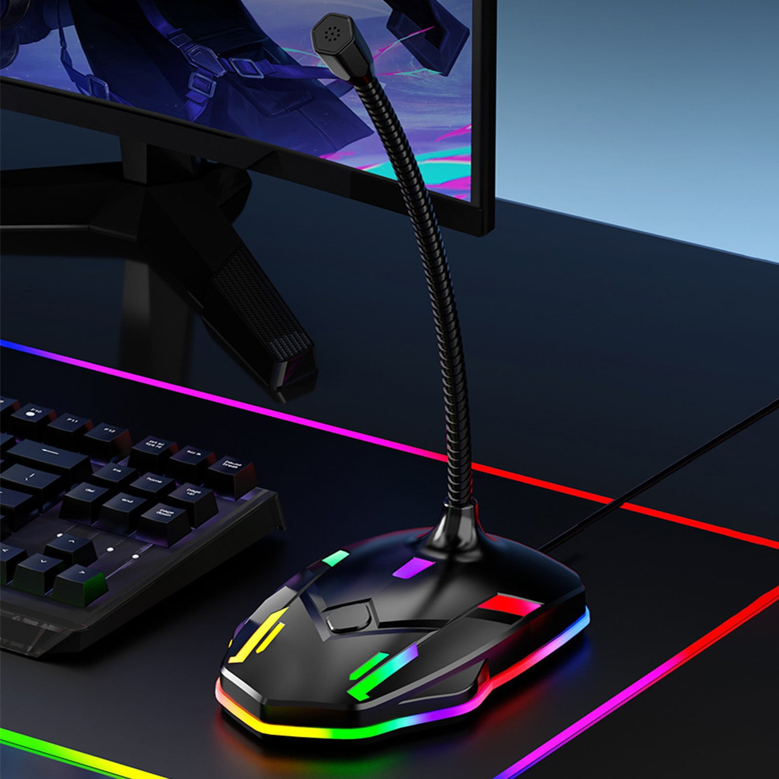 YOLOKE Plug and Play USB Computer Microphone, Black - Walmart.com