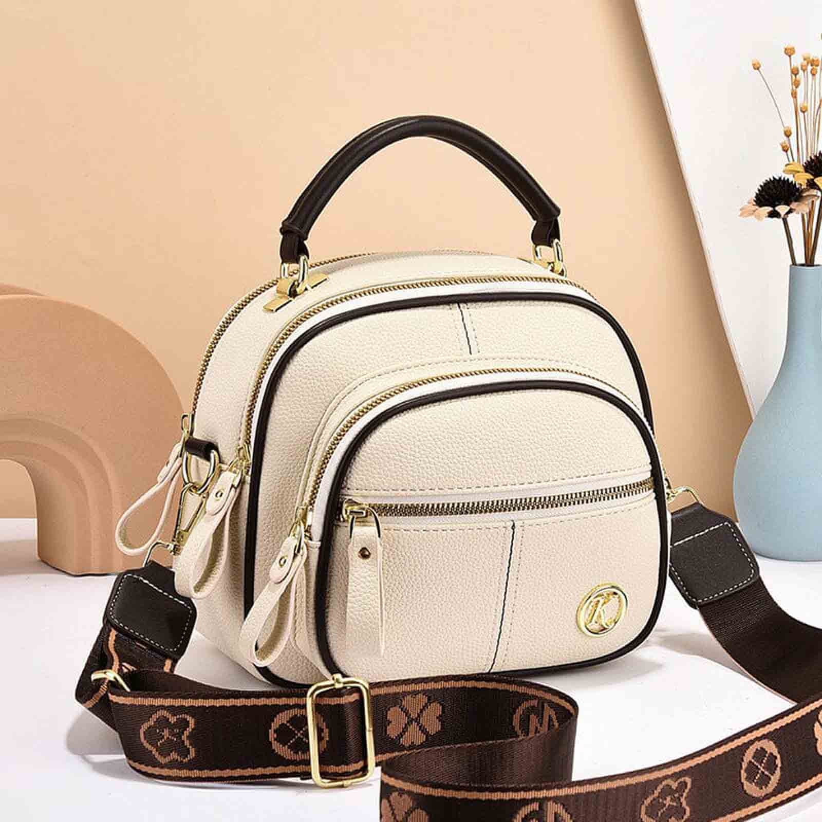 YOLOKE Stylish Leather Crossbody Bag with Adjustable Wide Shoulder ...