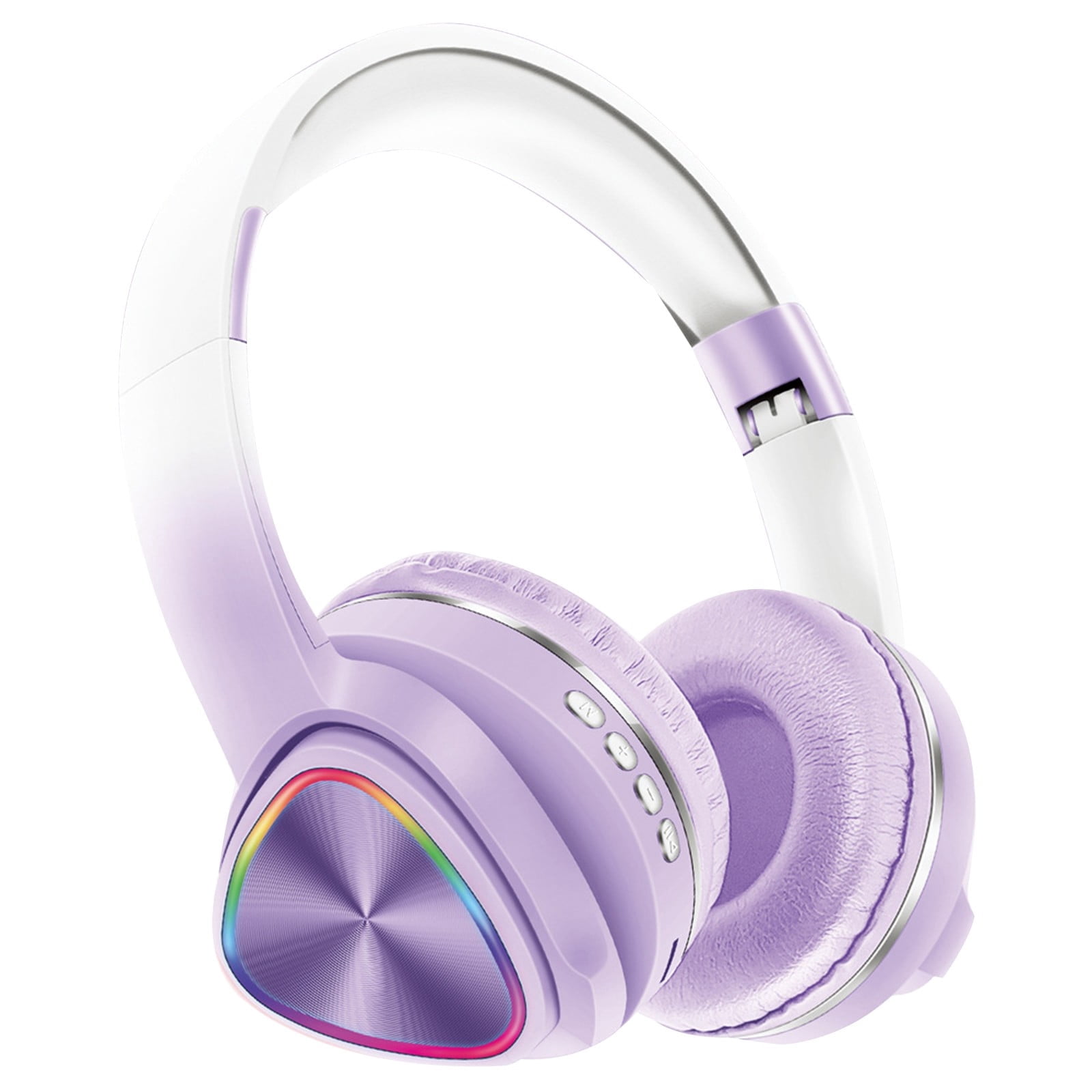 YOLOKE Wireless Bluetooth Headphones with Subwoofer, LED Lights, Ideal ...