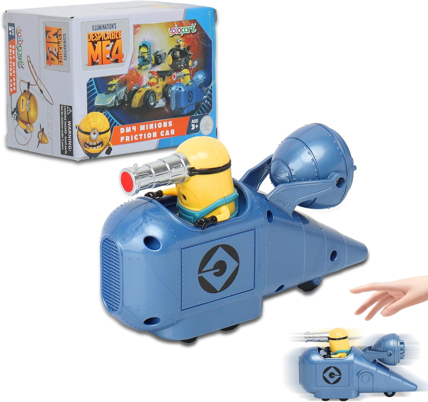 YOLOPARK Minions Despicable Me 4 Toys,Minions Car Gifts for Toddler ...