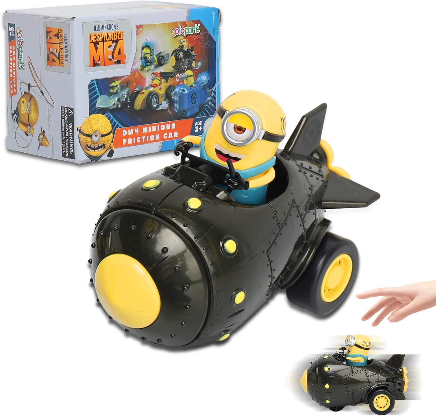YOLOPARK Minions Despicable Me 4 Toys, Minions Toy Cars Gifts for ...