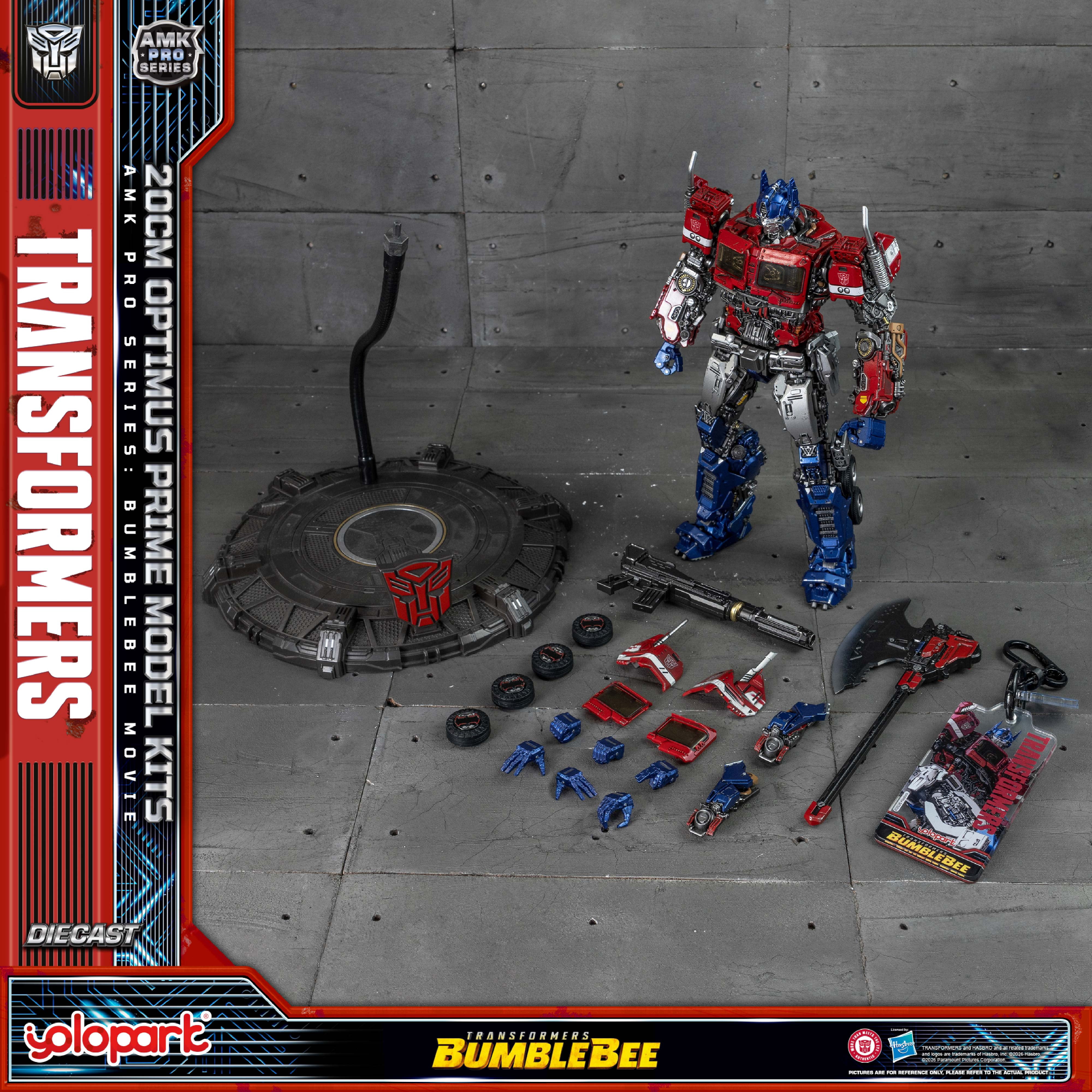 YOLOPARK Transformers Bumblebee Movie Optimus Prime 20cm Action Figure ...