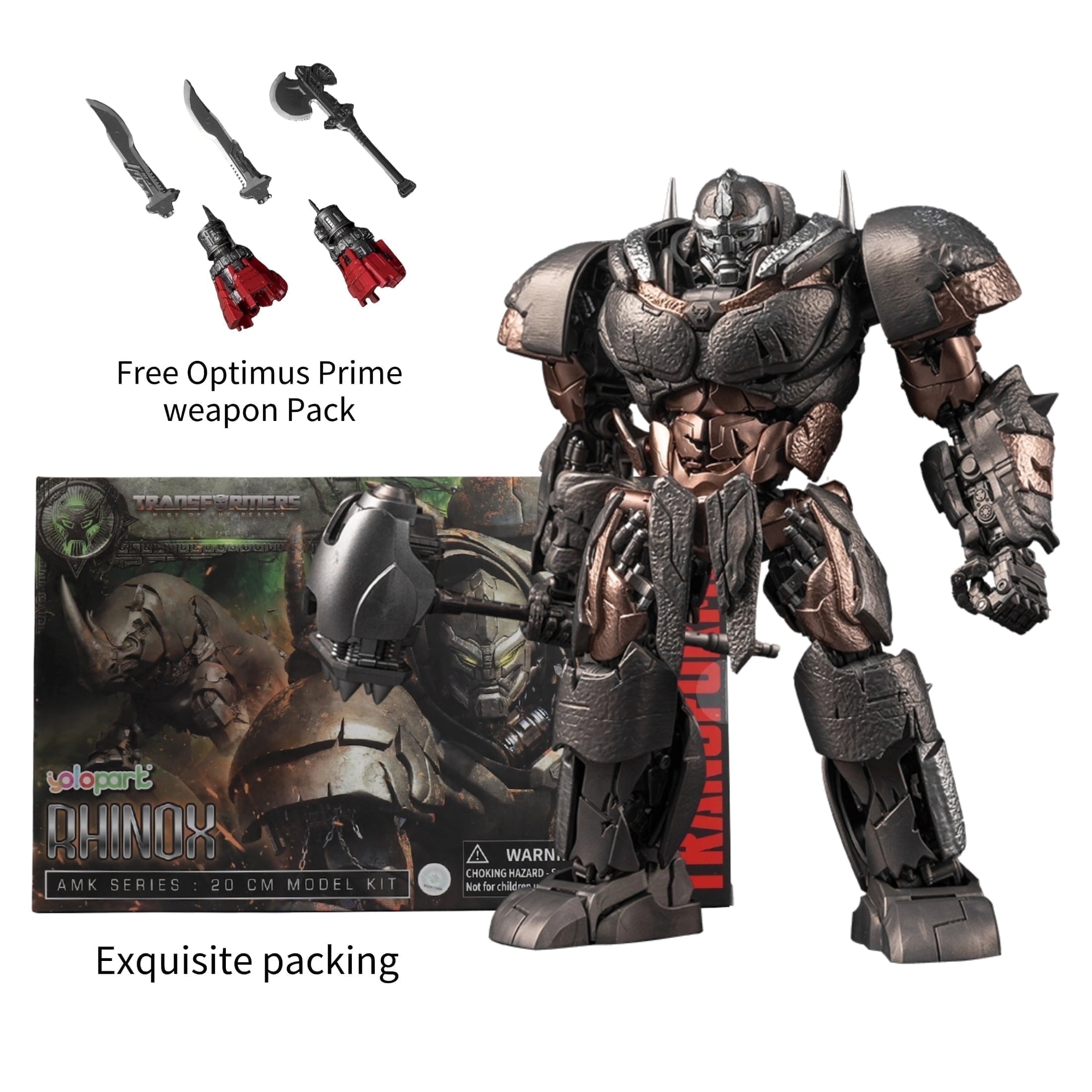 YOLOPARK Transformers: Rise of The Beasts Rhinox Action Figure Toys ...