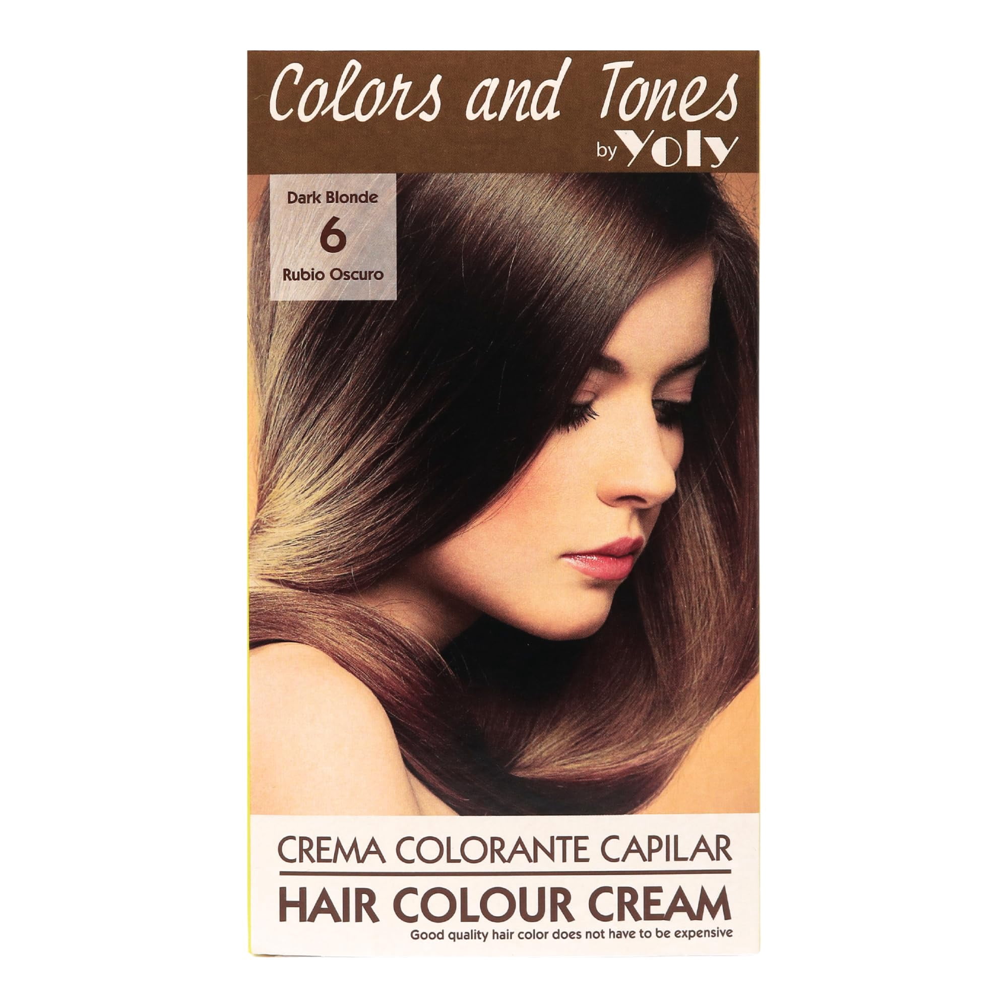 Yoly Color and Tones Permanent Hair Color Cream - 6 Dark Blonde ...