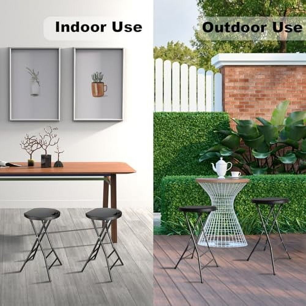 YOMT Folding Stools for Adults Portable, Backless 24 inch Folding Bar ...