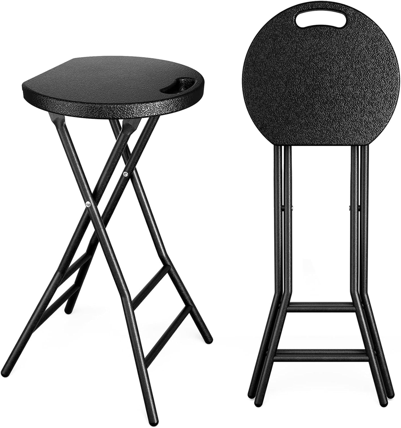 YOMT Folding Stools for Adults Portable, Backless 24 inch Folding Bar ...