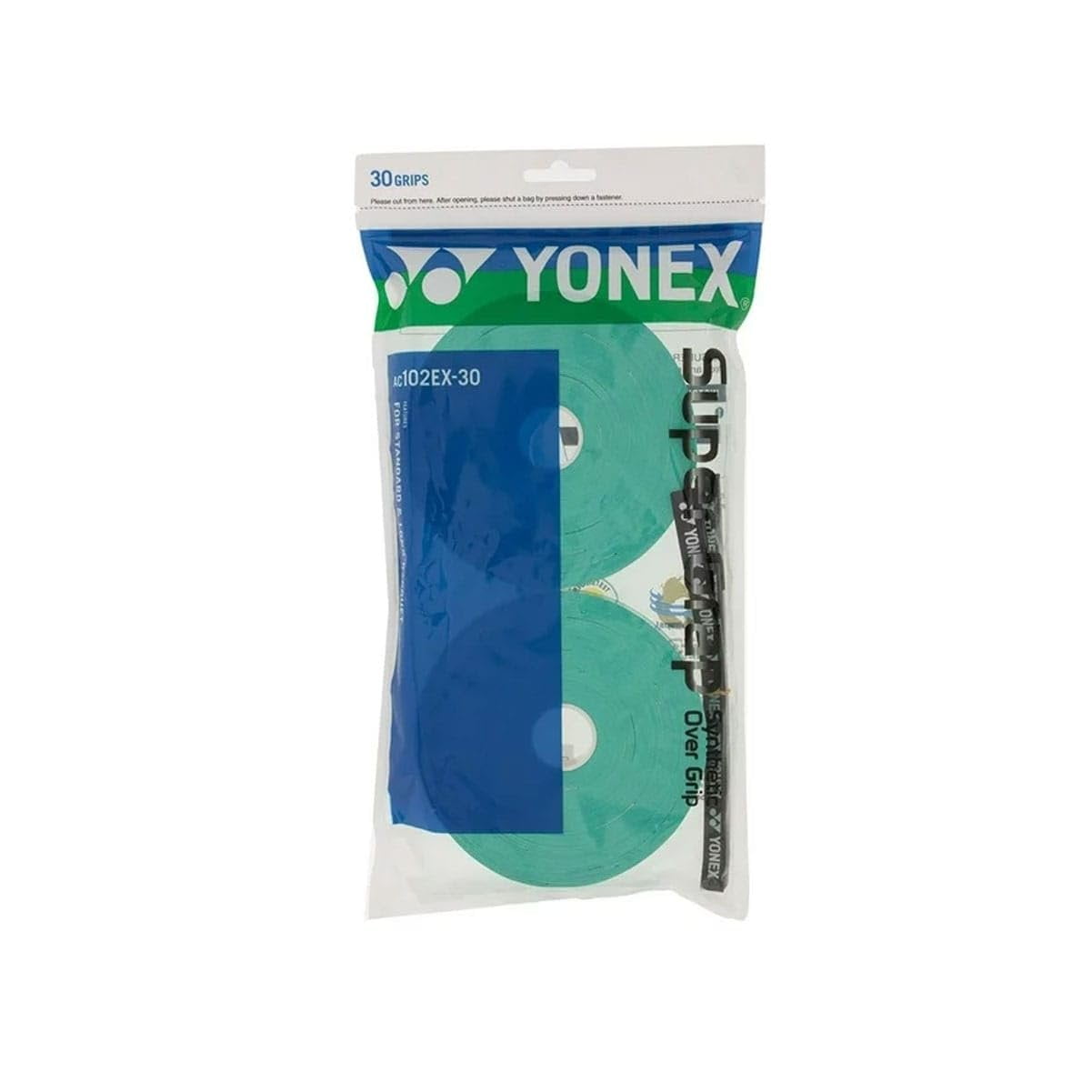 YONEX AC102EX-30 Super GRAP Roll Racket Overgrip 30 Wraps Green ...