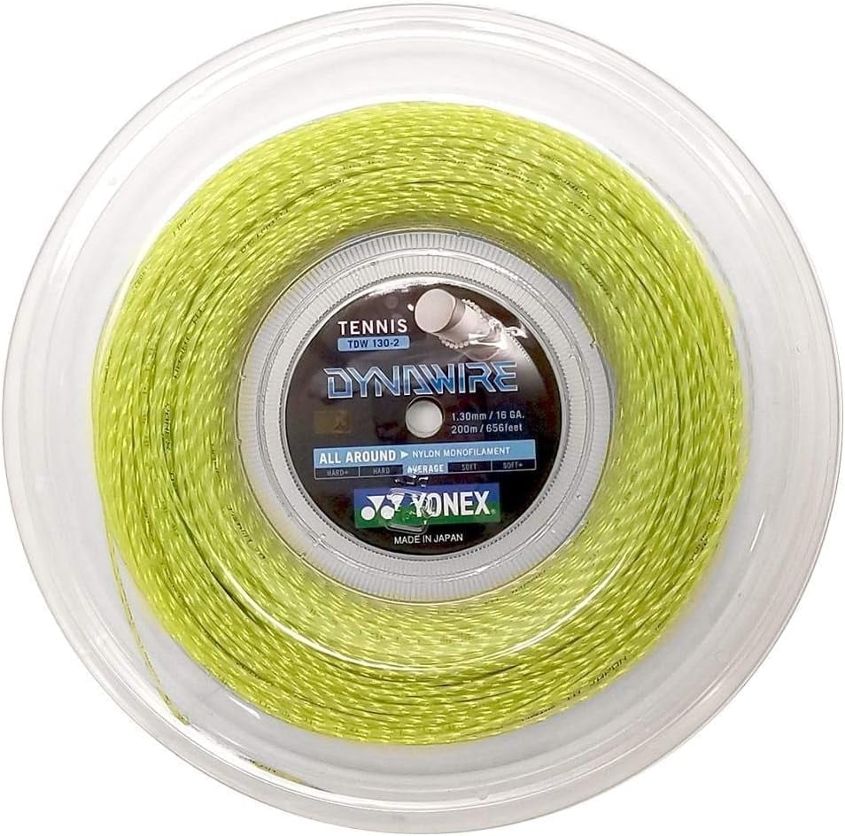 YONEX Dynawire 16L/1.25 Tennis String Reel, 200m/656 feet Yellow ...