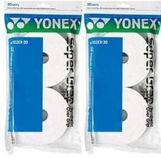 YONEX Super GRAP 2X 30 Packs White 60 Grips - Walmart.com