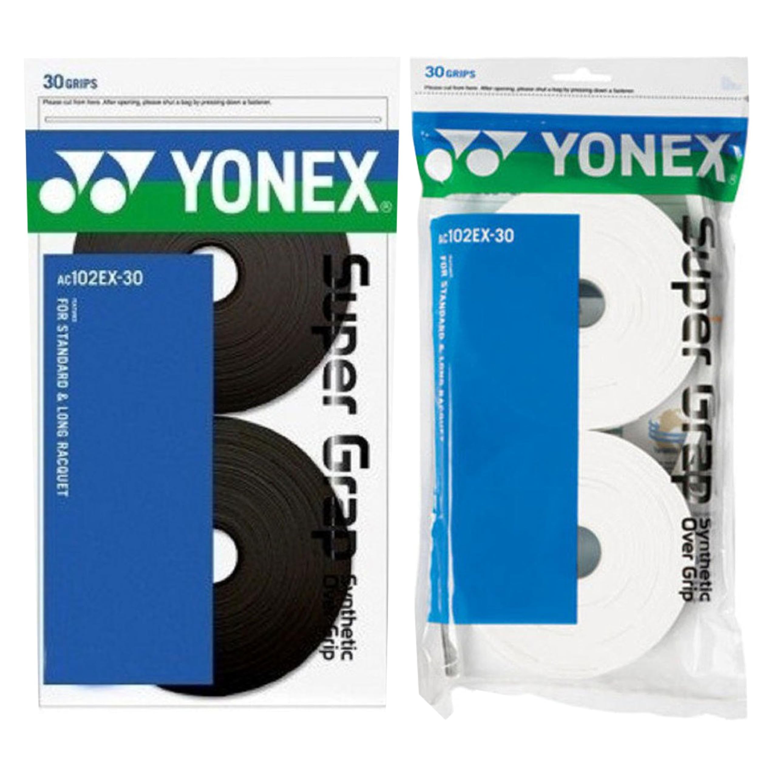 YONEX Wet Super GRAP, Assorted Colors 30 White/30 Black - Walmart.com