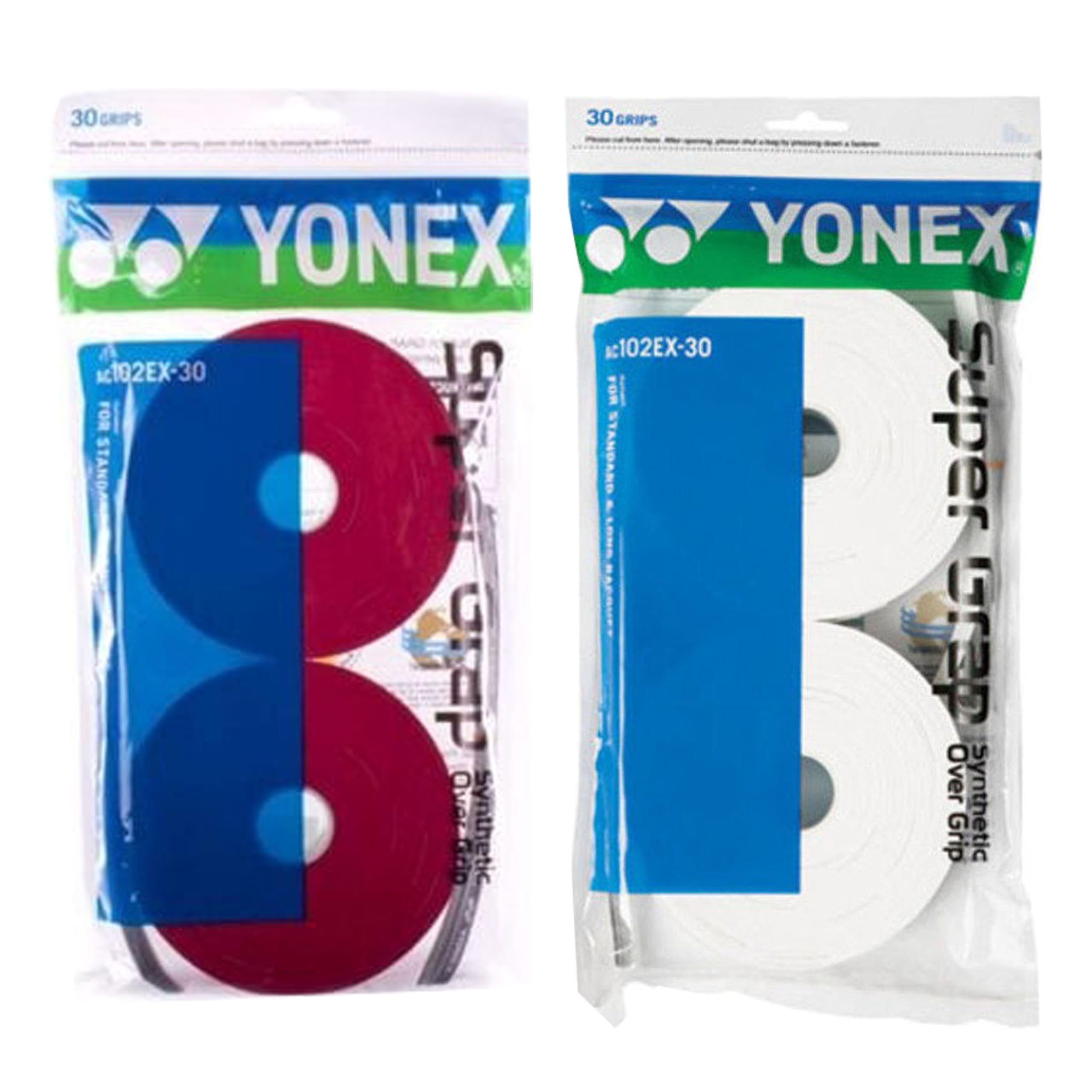 YONEX Wet Super GRAP, Assorted Colors 30 White/ 30 Red - Walmart.com