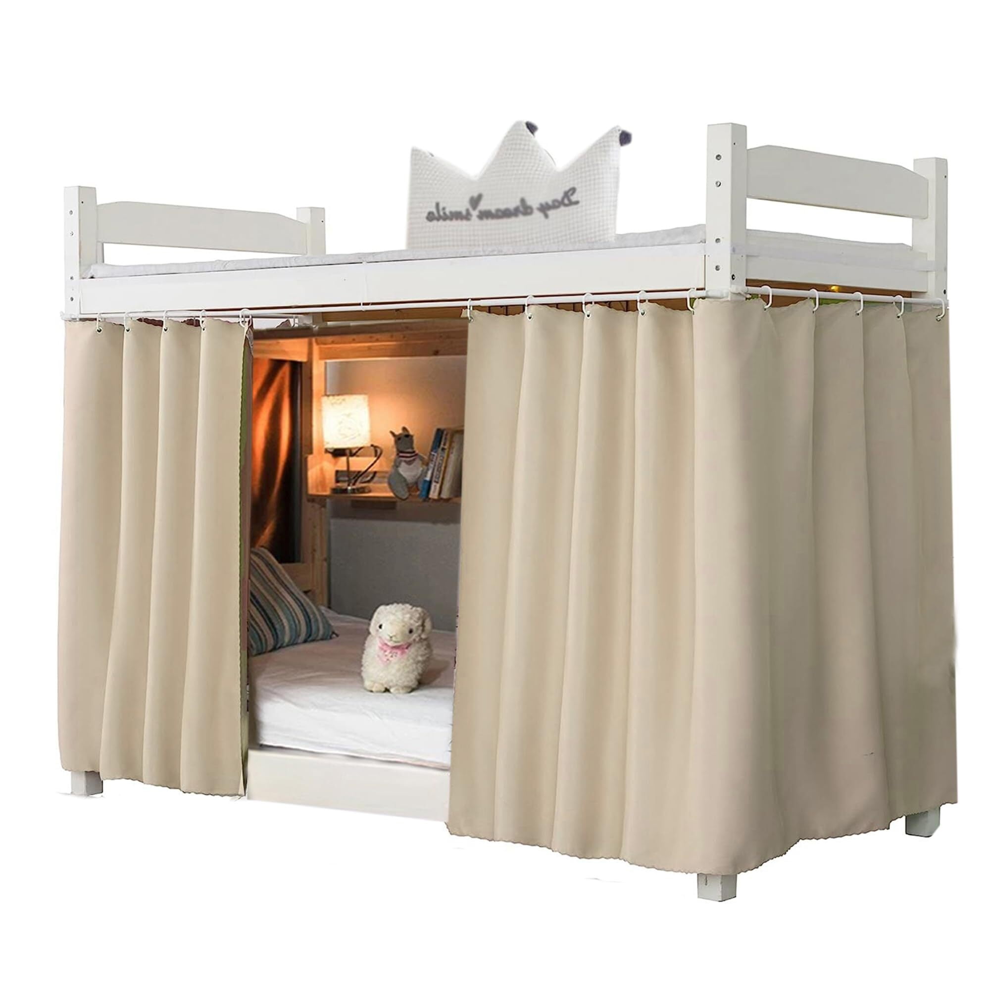 YONG SHOPE Dorm Home Solid Thicken Bunk Blackout Bed Curtains Cloth Bed ...