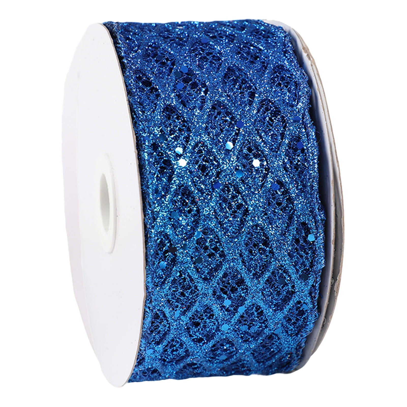 YONGGOOO Clearance Glitter Diamond Mesh Wired Ribbon for Christmas Tree ...