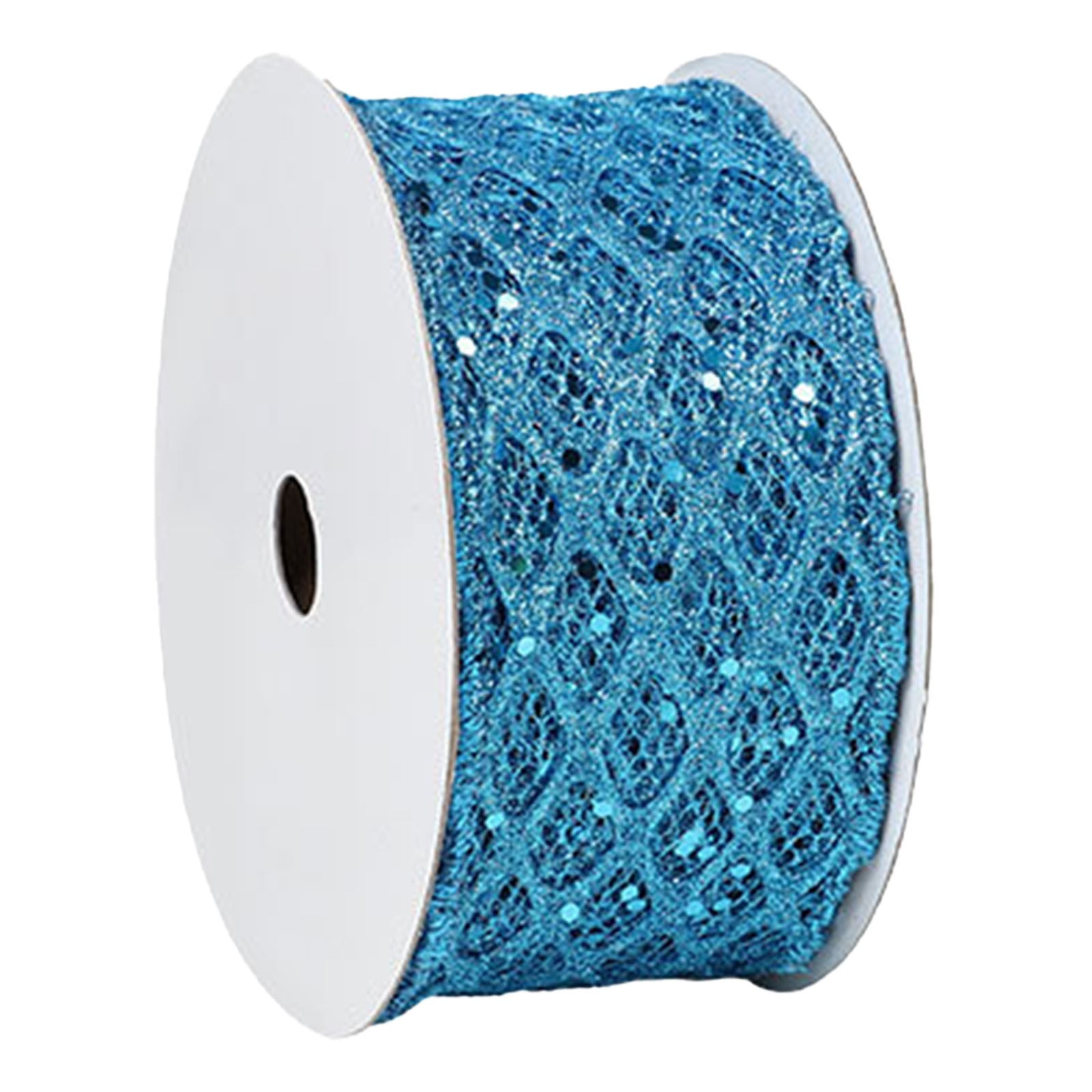 YONGGOOO Clearance Glitter Diamond Mesh Wired Ribbon for Christmas Tree ...