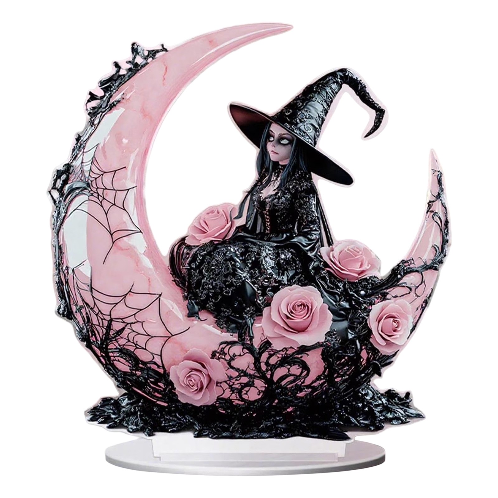 YONGGOOO Witch Decor, Halloween Decorations, Dark Witch 4D Acrylic Desk ...