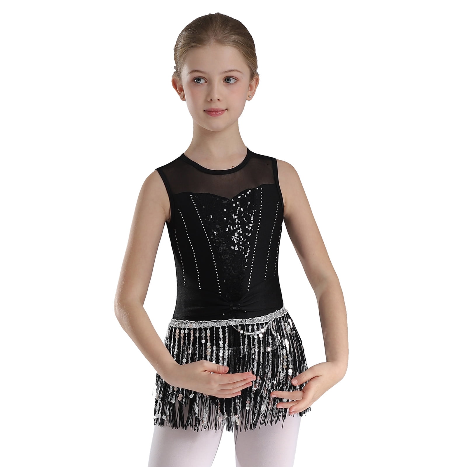 YONGHS Big Girls Rumba Samba Salsa Jazz Dance Costume Tutu Skirt ...