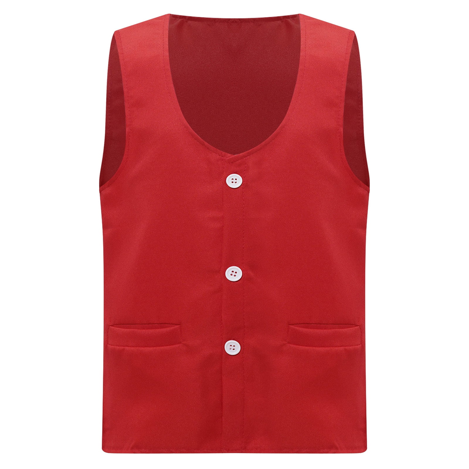 YONGHS Boys Girls Volunteer Activity Vest Sleeveless Waistcoat Buttons ...