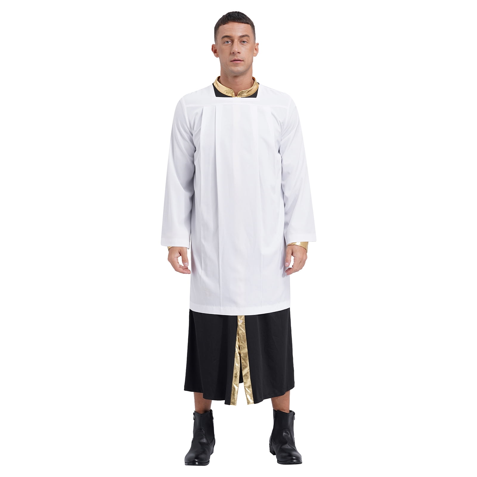 YONGHS Church Vestments for Men Catholic Priests Surplice Clergy Robe ...
