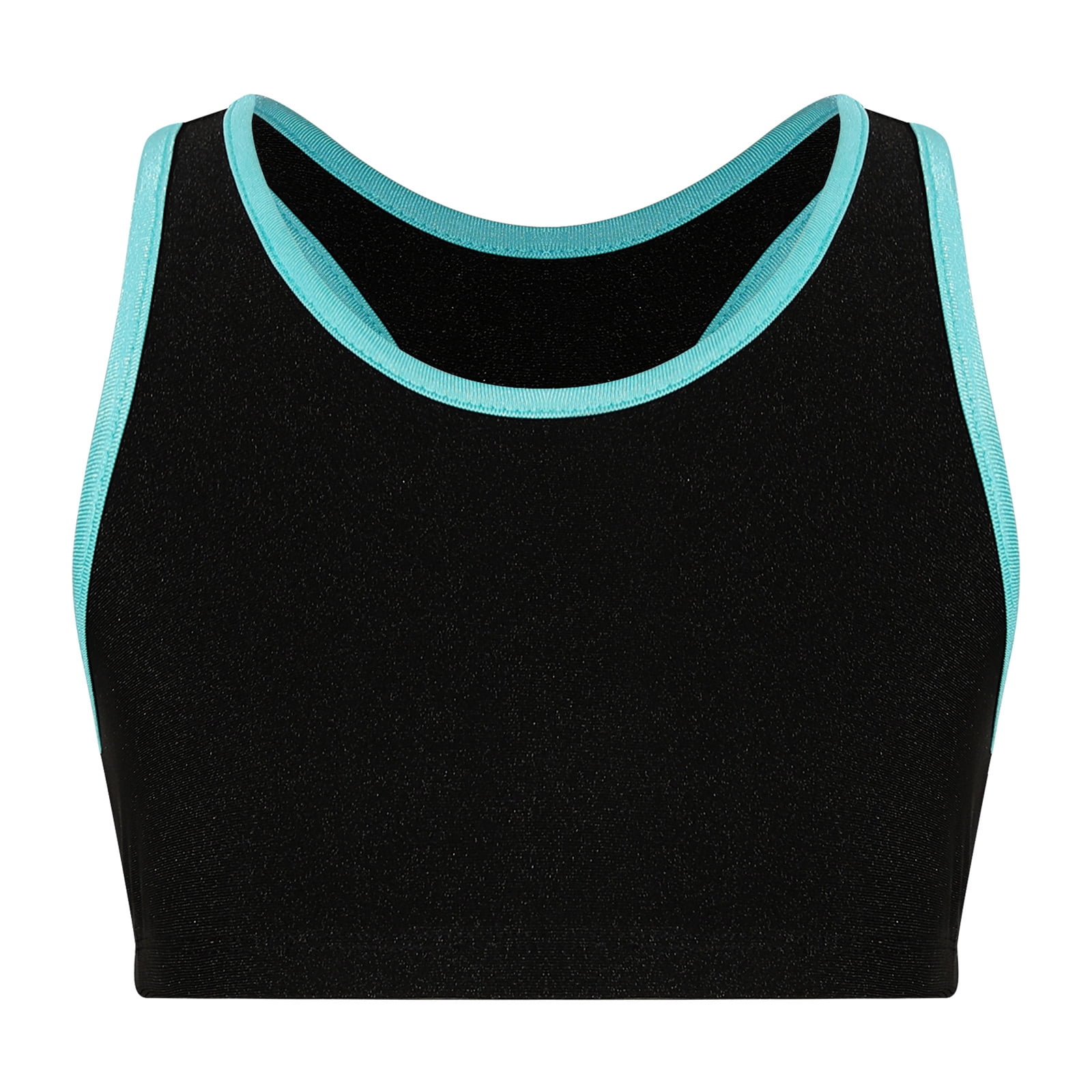 YONGHS Girl’s Sleeveless Racerback Tank Top Seamless Stretchy Dance ...