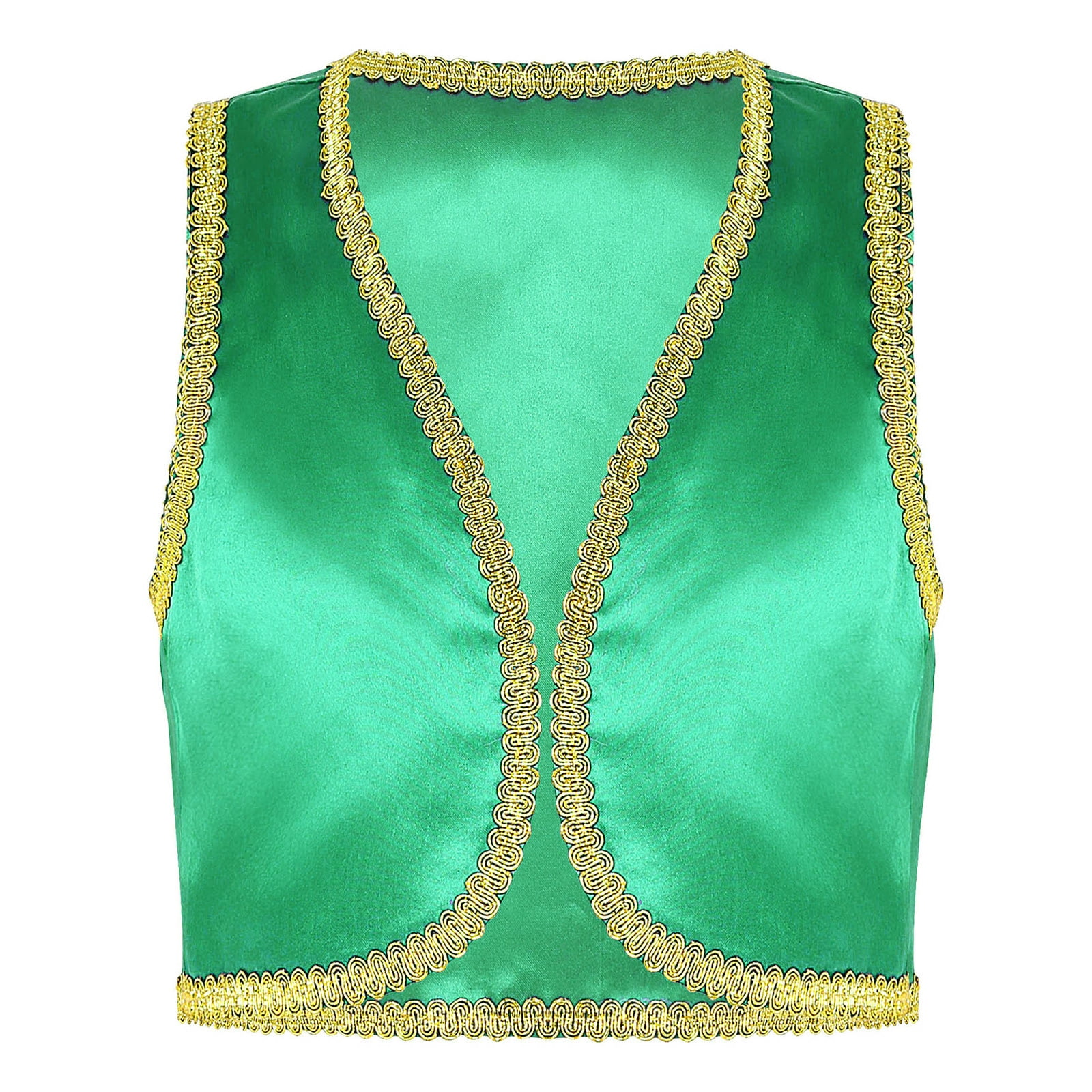 YONGHS Kids Boys Arabian Prince Vest Open Front Waistcoat Halloween ...