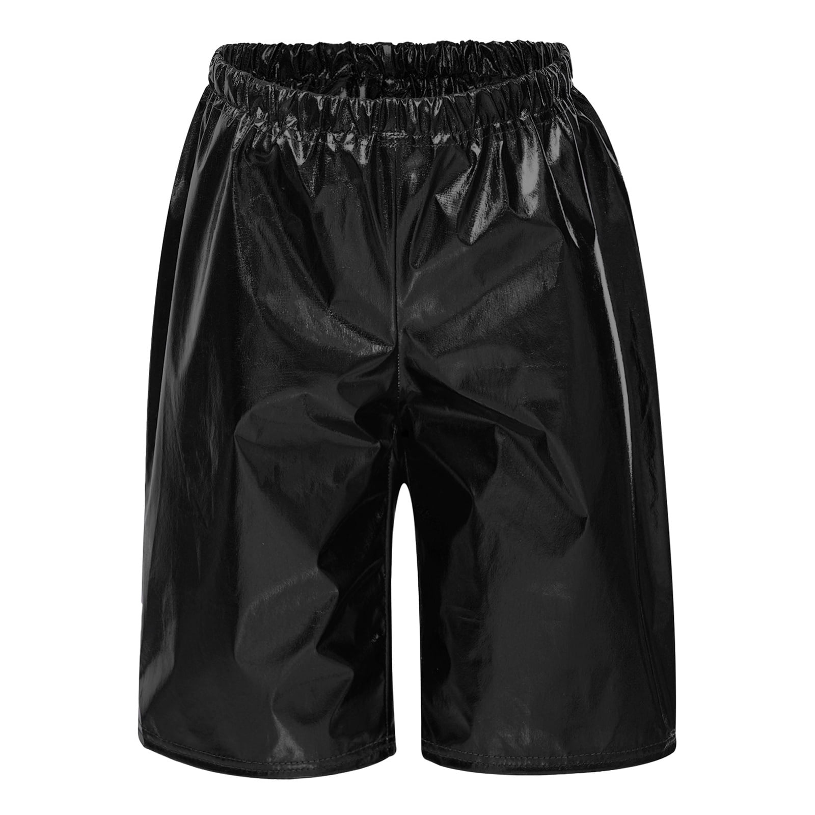 YONGHS Kids Boys Girls Shiny Metallic Hip Hop Dance Shorts Loose ...