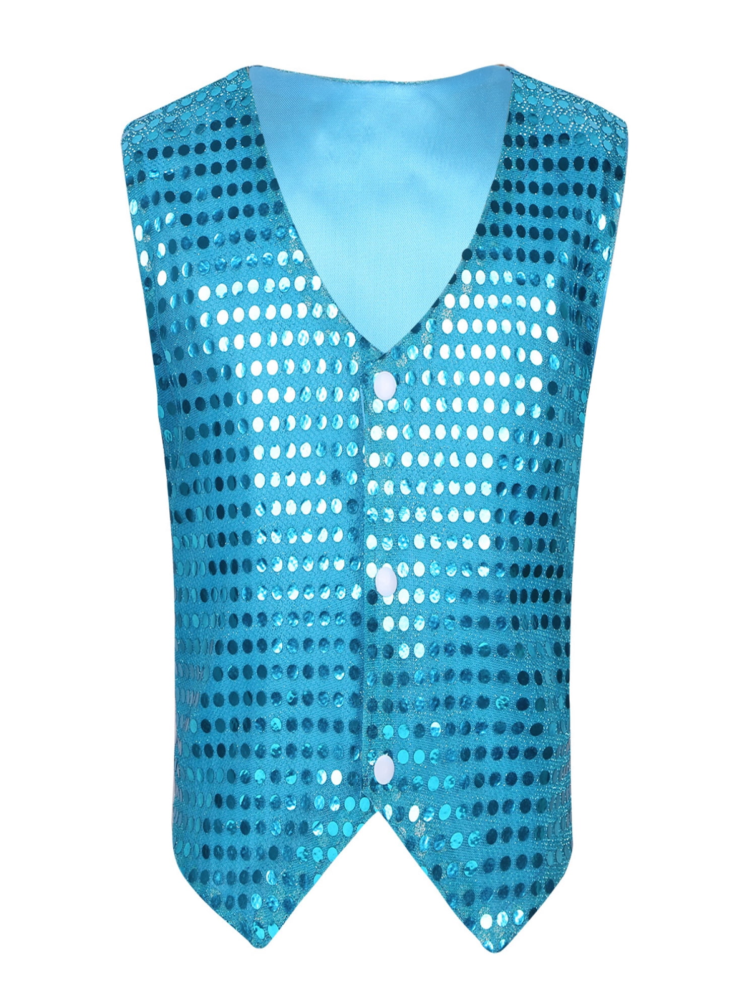 YONGHS Kids Boys Glittery Sequined Vest Top Waistcoat Costume for Choir ...