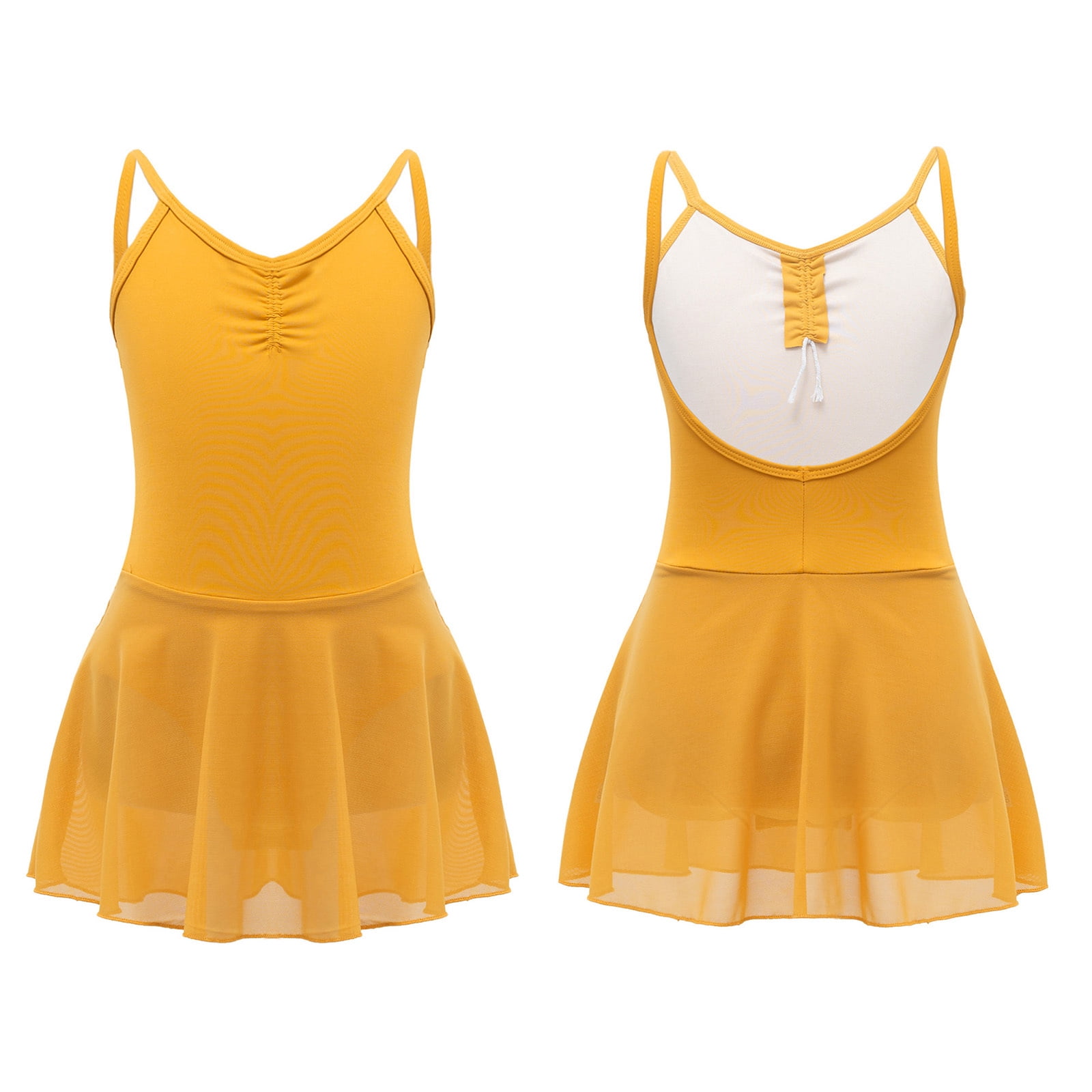 YONGHS Kids Girls Ballet Dance Dress Ballerina Camisole Leotard ...