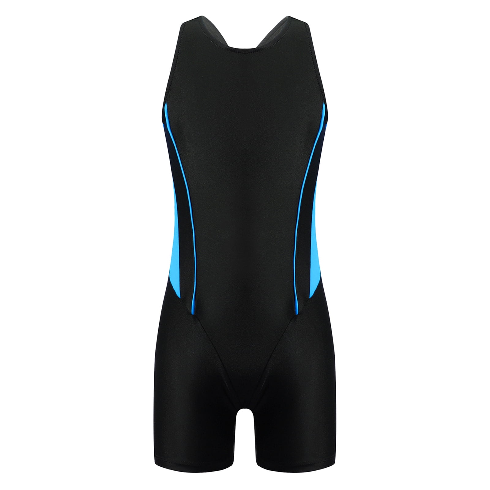 YONGHS Kids Girls Boyleg Swimwear Swimsuit One Piece Criss Cross ...