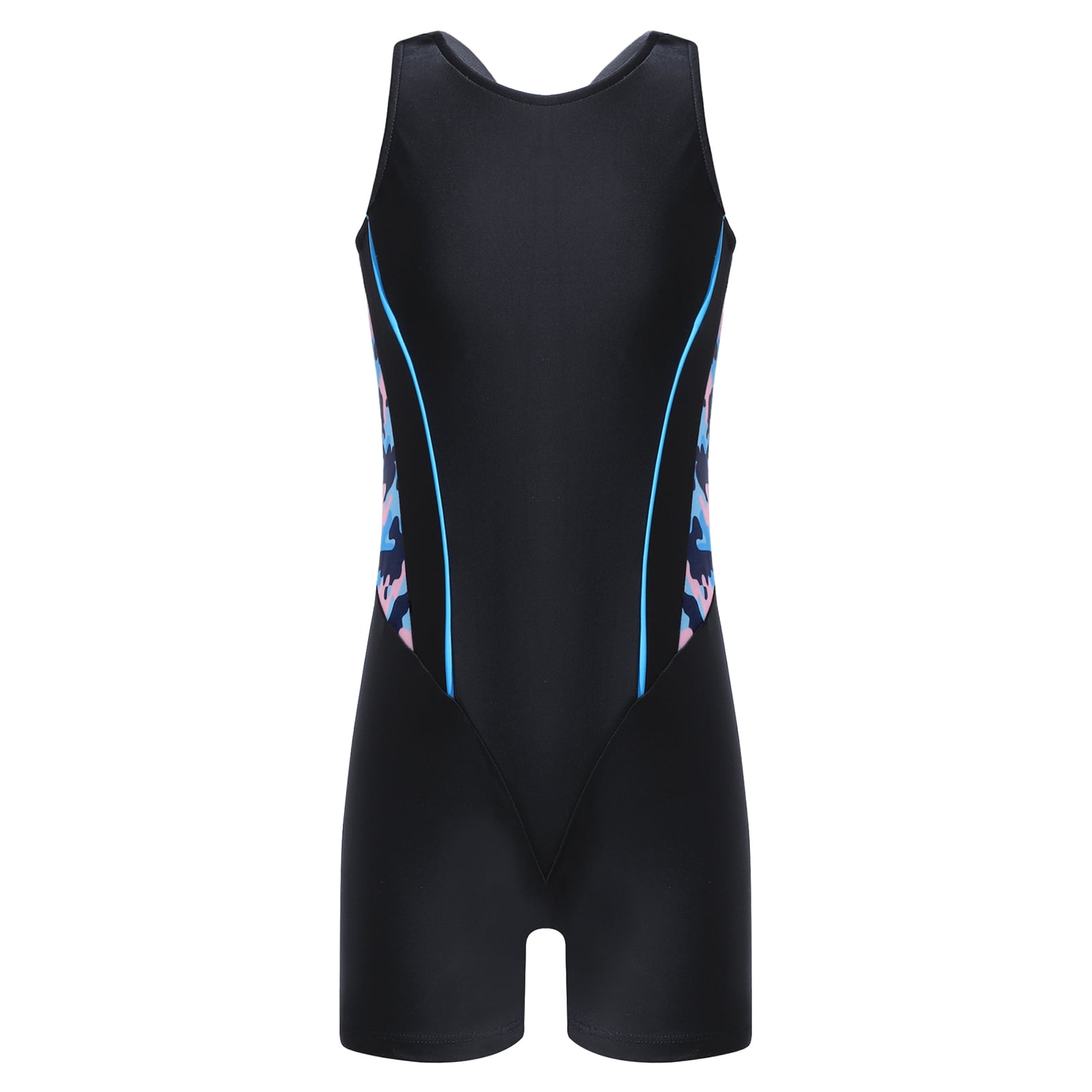 YONGHS Kids Girls Boyleg Swimwear Swimsuit One Piece Criss Cross ...