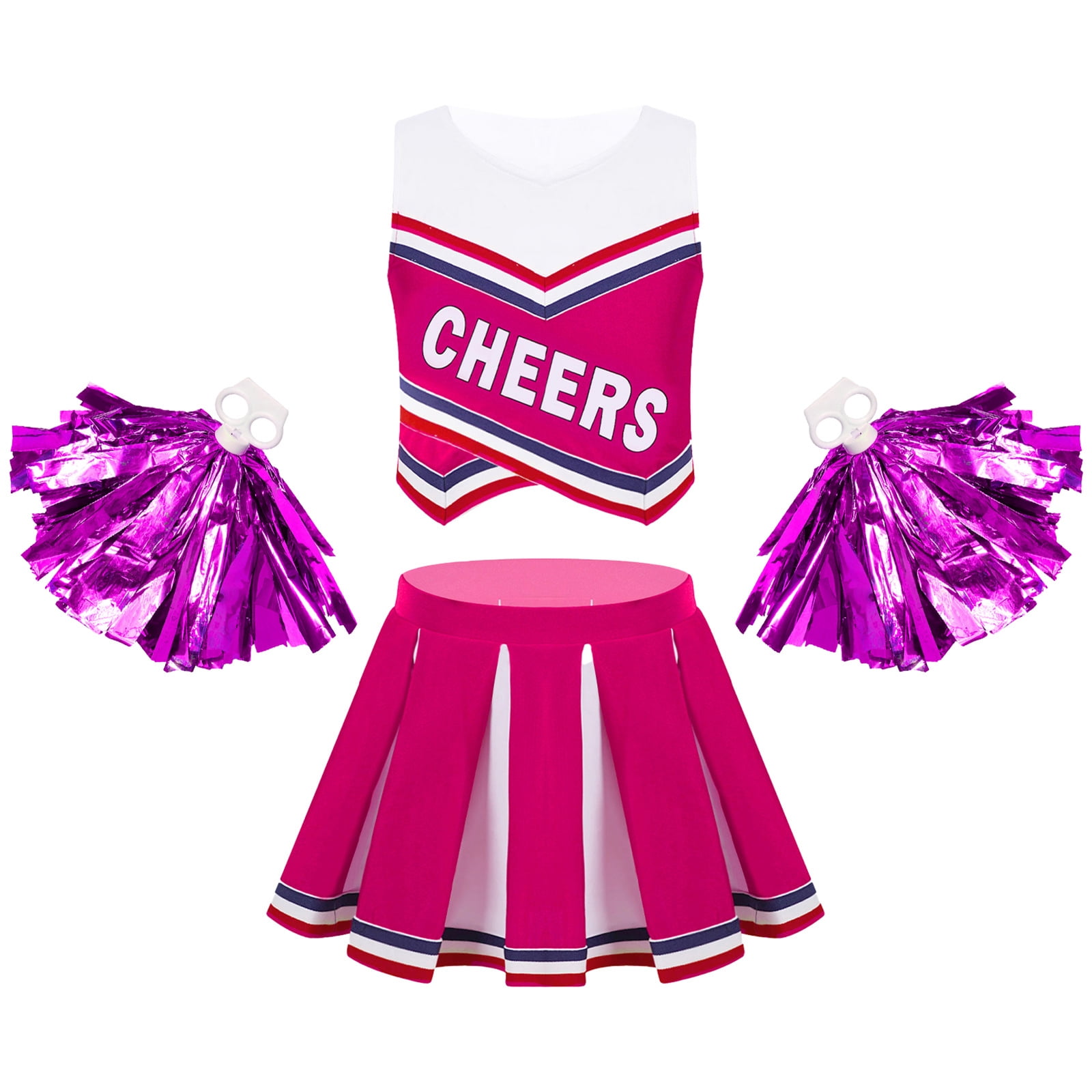 YONGHS Kids Girls Cheer Leader Uniform Cheerleading Carnival Cosplay ...